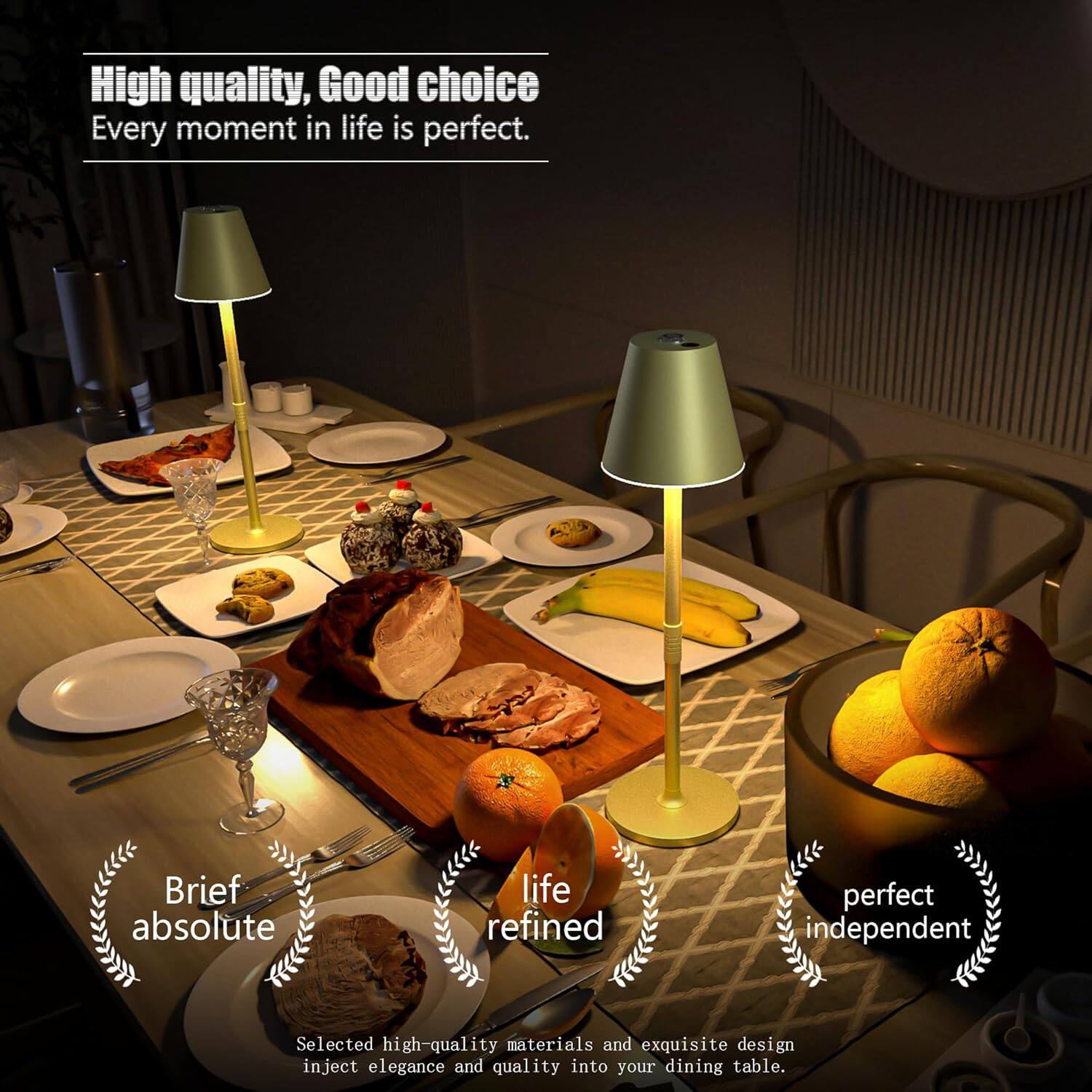 Stamp n Camp LED CordlessTable Lamp 4000mAh Rechargeable Battery Desk ...