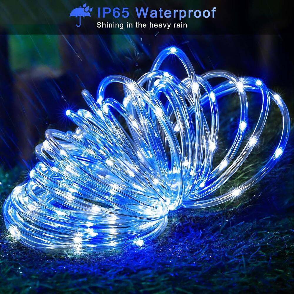 Schertz 72 foot IP 65 Outdoor Waterproof Christmas Rope Lights with 8 ...