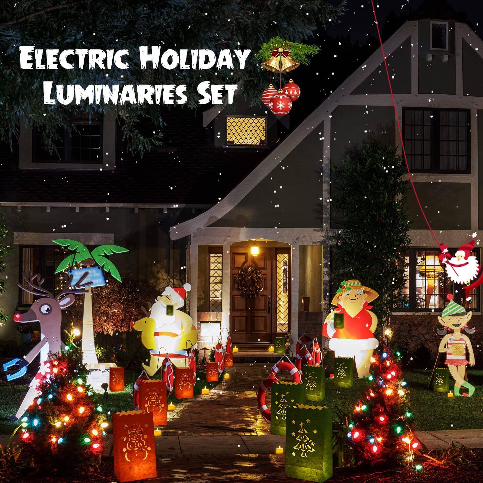 Paradigms Interiors Christmas Luminary Bags With Candles Led Tea Lights ...