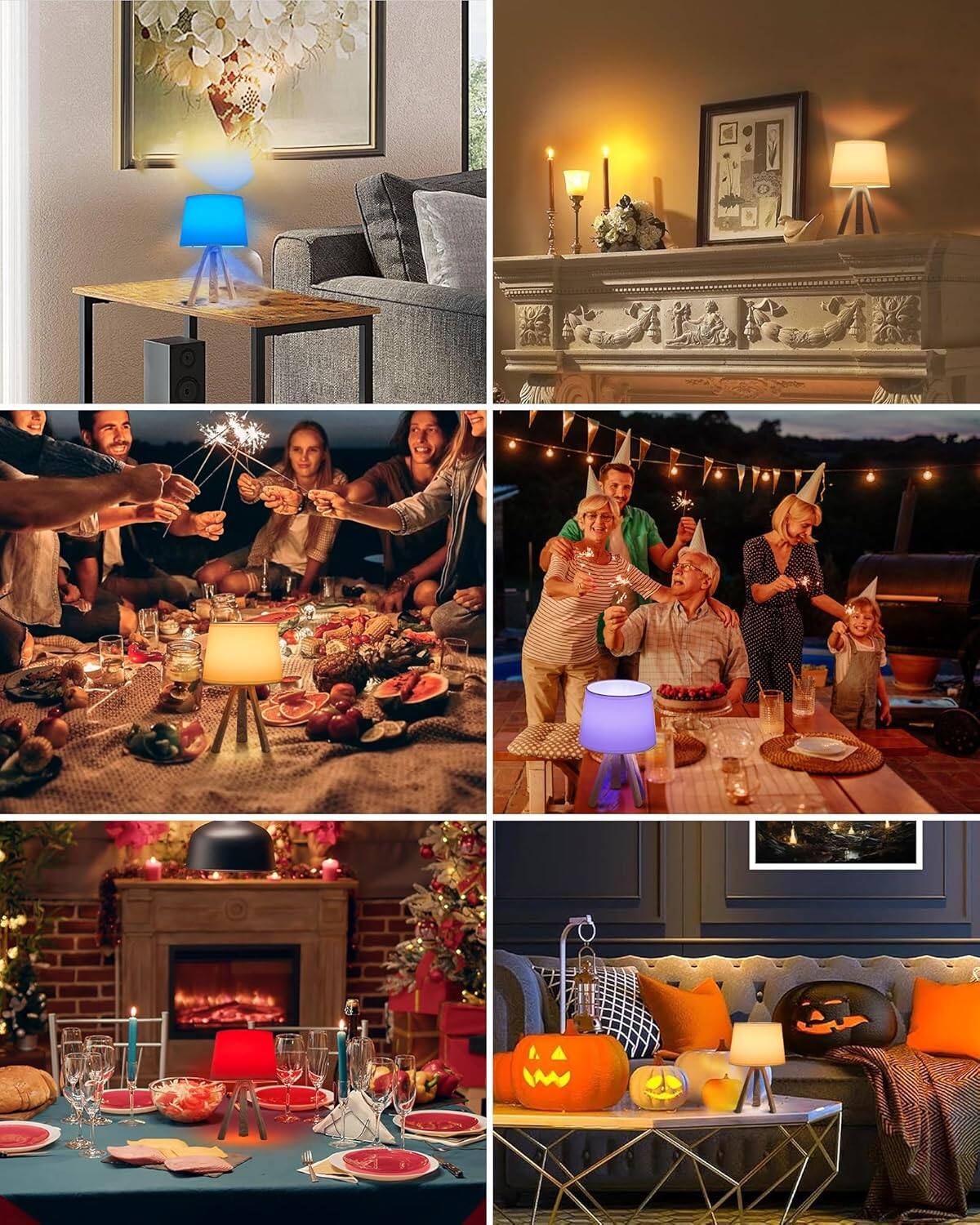 Stamp n Camp UMEXUS Cordless Table Lamp Rechargeable Battery Powered ...