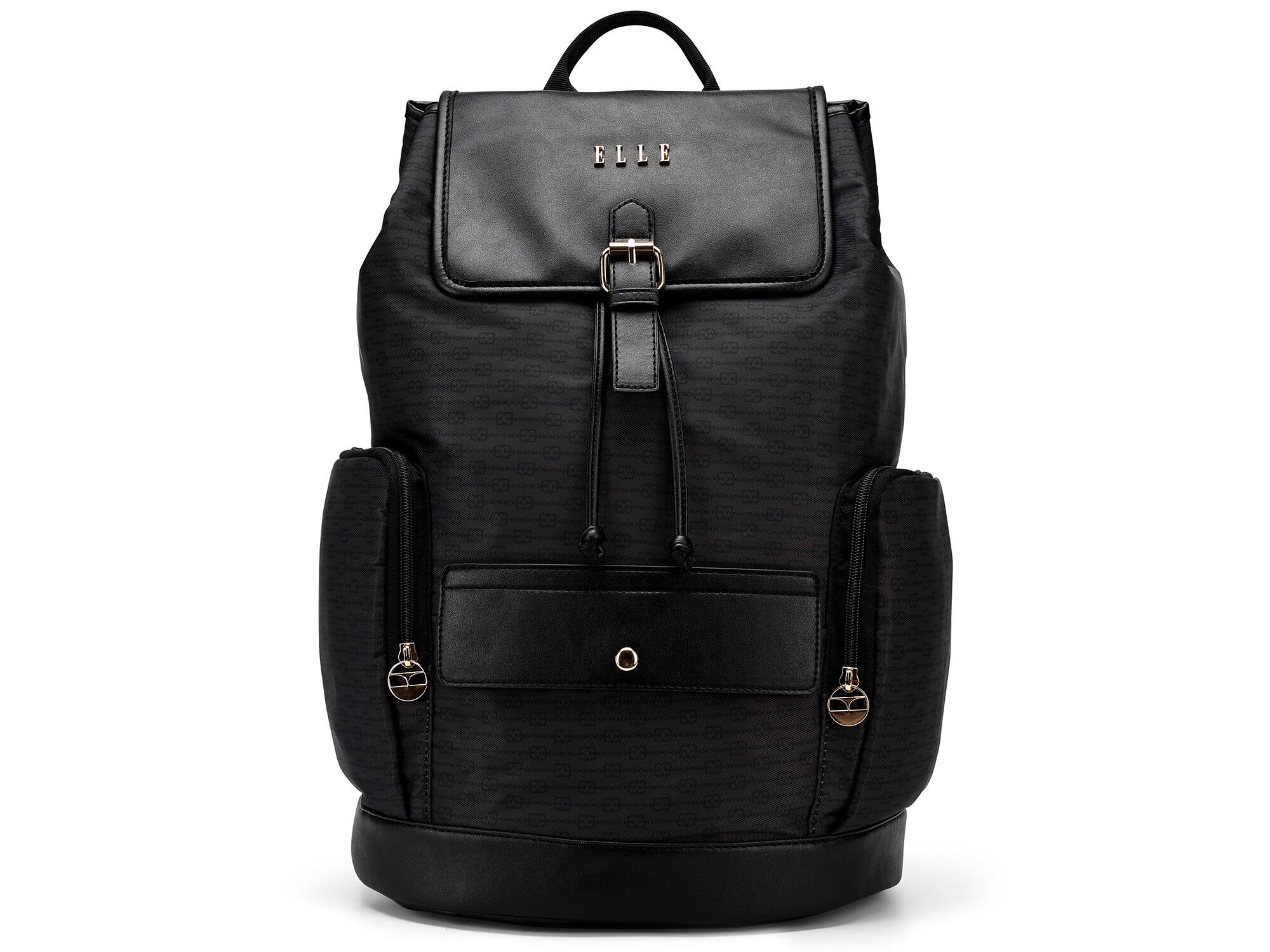 Elle Eleganza 25L Monogram Backpack Black ELBPELBK-BB - Best Buy