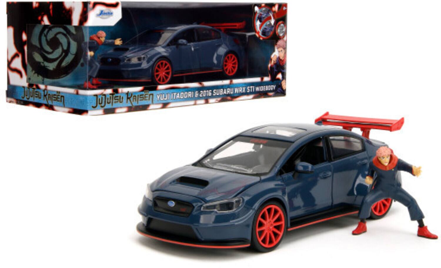 Jada Toys Jujutsu Kaisen 1:24 2016 Subaru WRX STI with Yuji Itadori Die ...