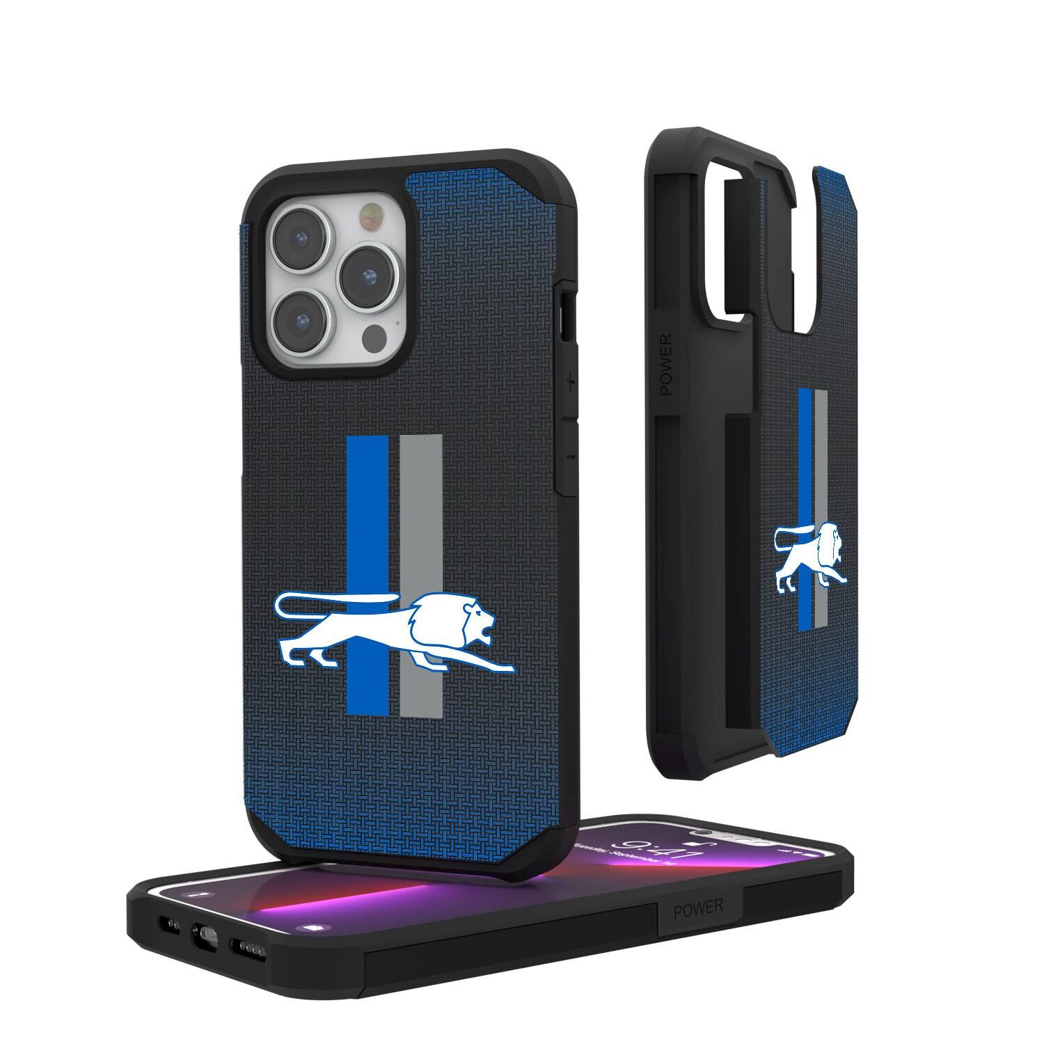 Keyscaper NFL Detroit Lions Linen Logo iPhone Rugged Case 14 Pro Max ...