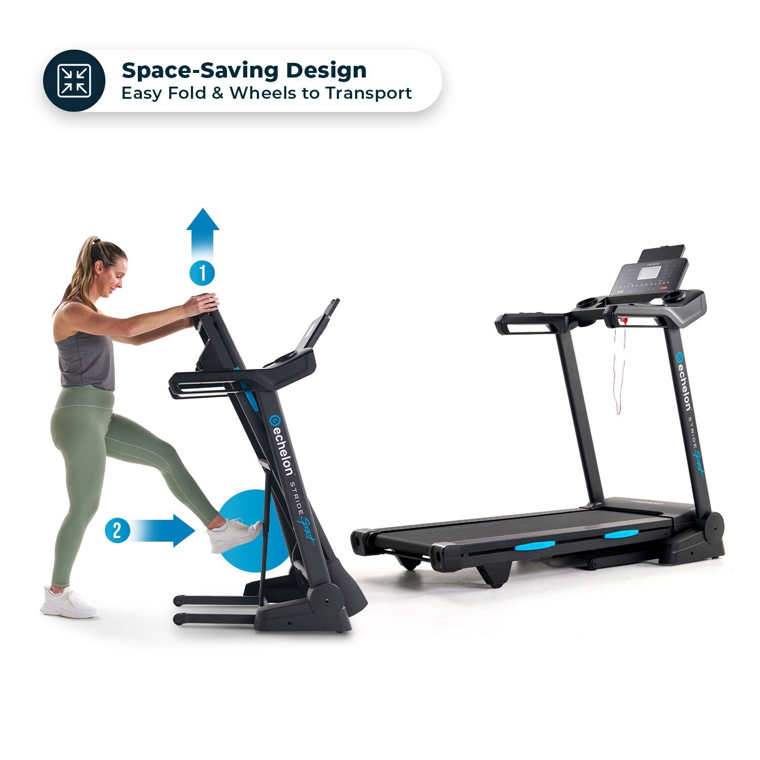 Customer Reviews: Echelon Stride 30 Sport Smart Foldable Exercise ...