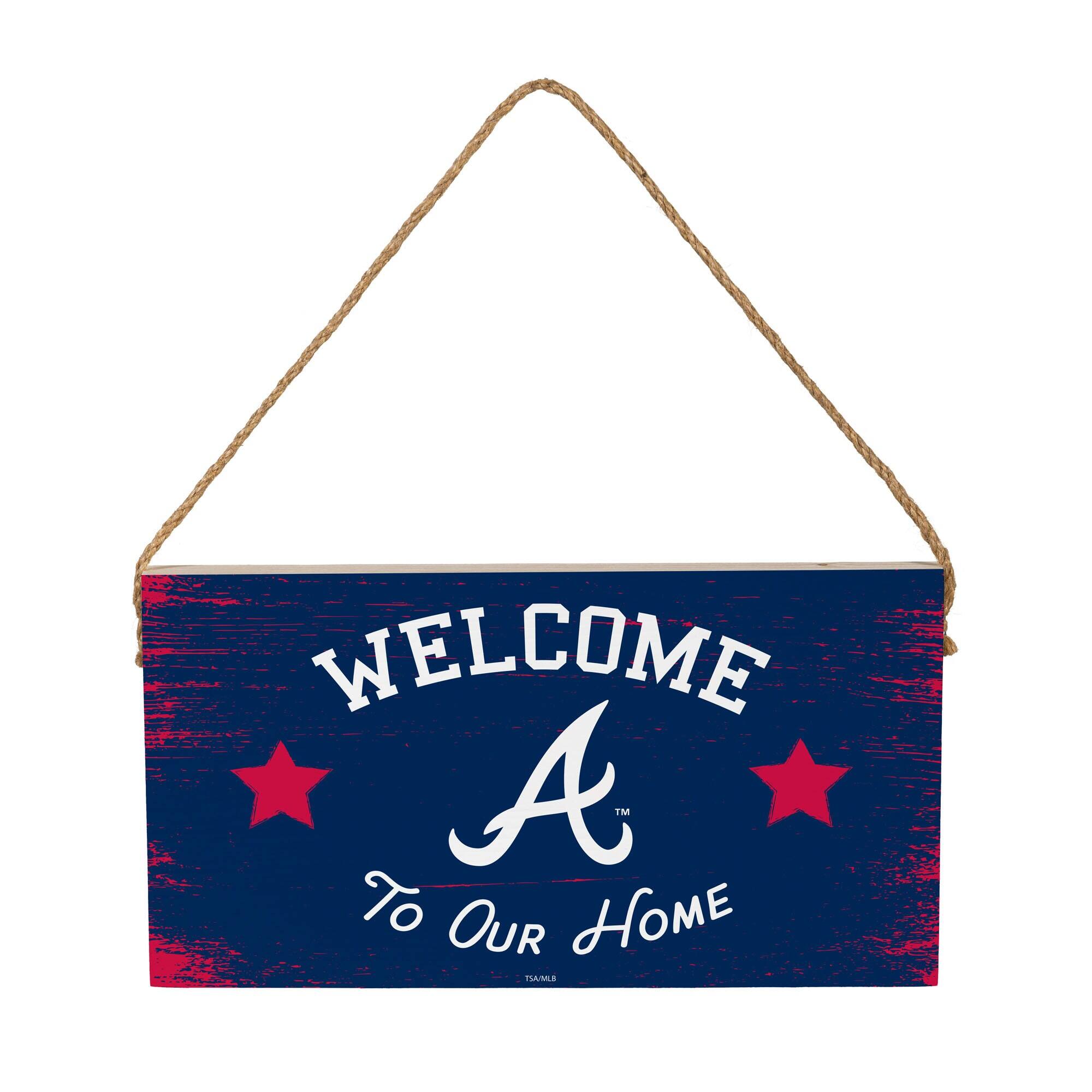 Evergreen Enterprises - Atlanta Braves 6" x 11" Welcome Home Wood Wall ...