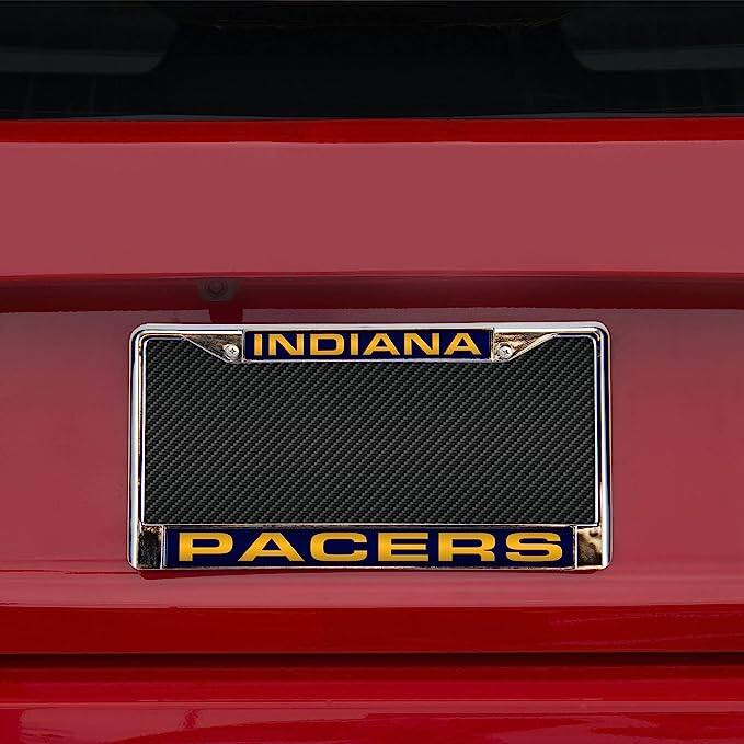 Rico Industries Indiana Pacers Chrome Metal License Plate Frame Holder ...