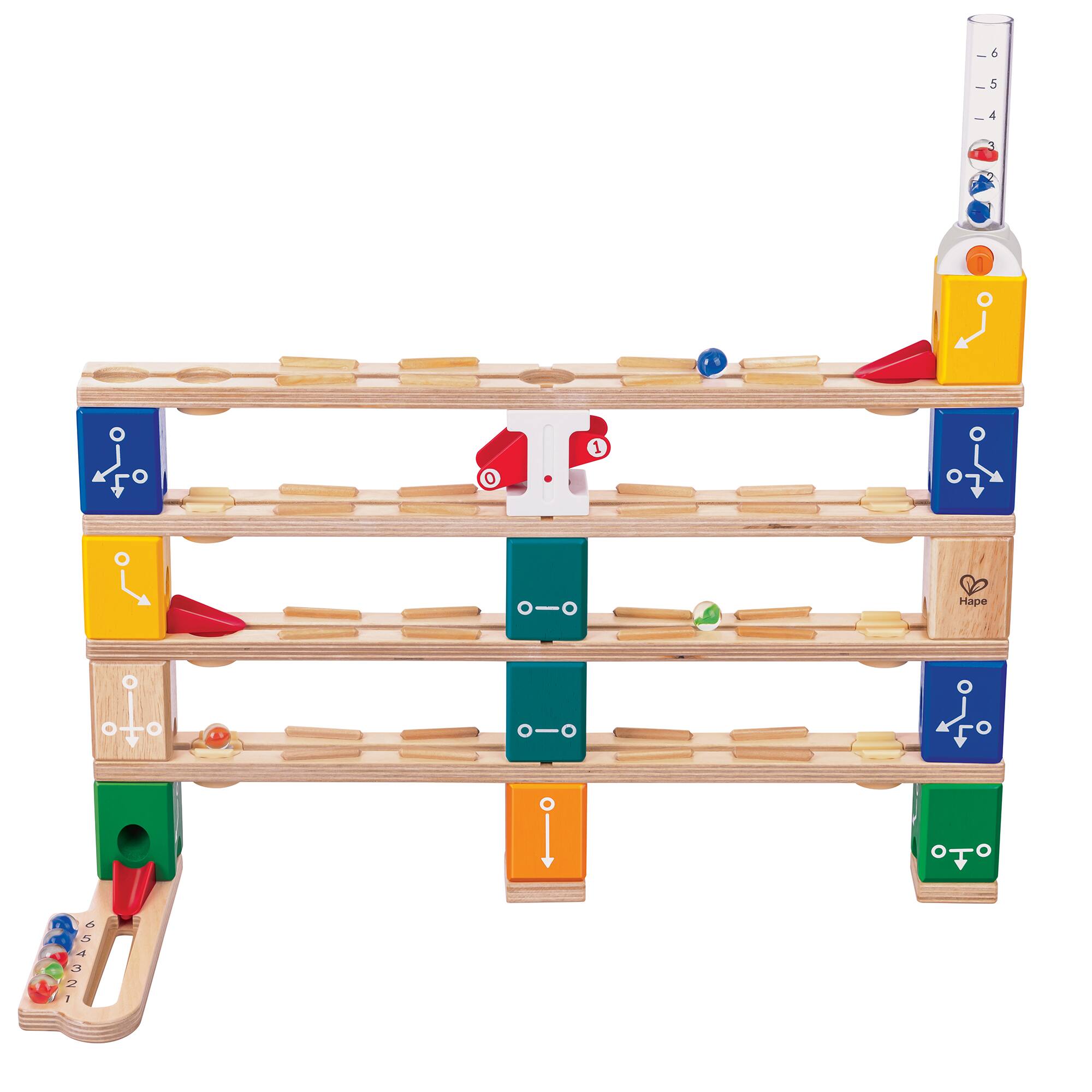 Best Buy: Hape Hape: Quadrilla Basic Coding Set 102 pc Wooden Marble Run, Ages 6+ G6943478037441