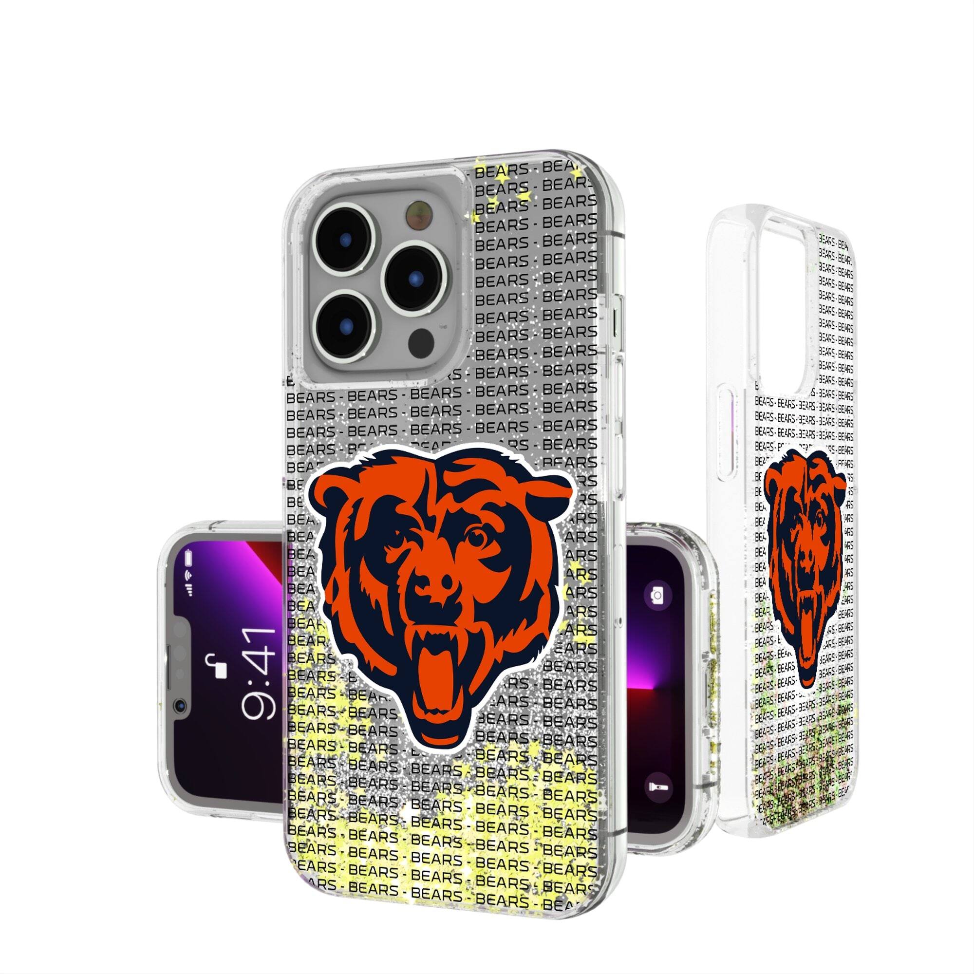 Keyscaper NFL Chicago Bears iPhone Text Backdrop Design Glitter Case 14 ...