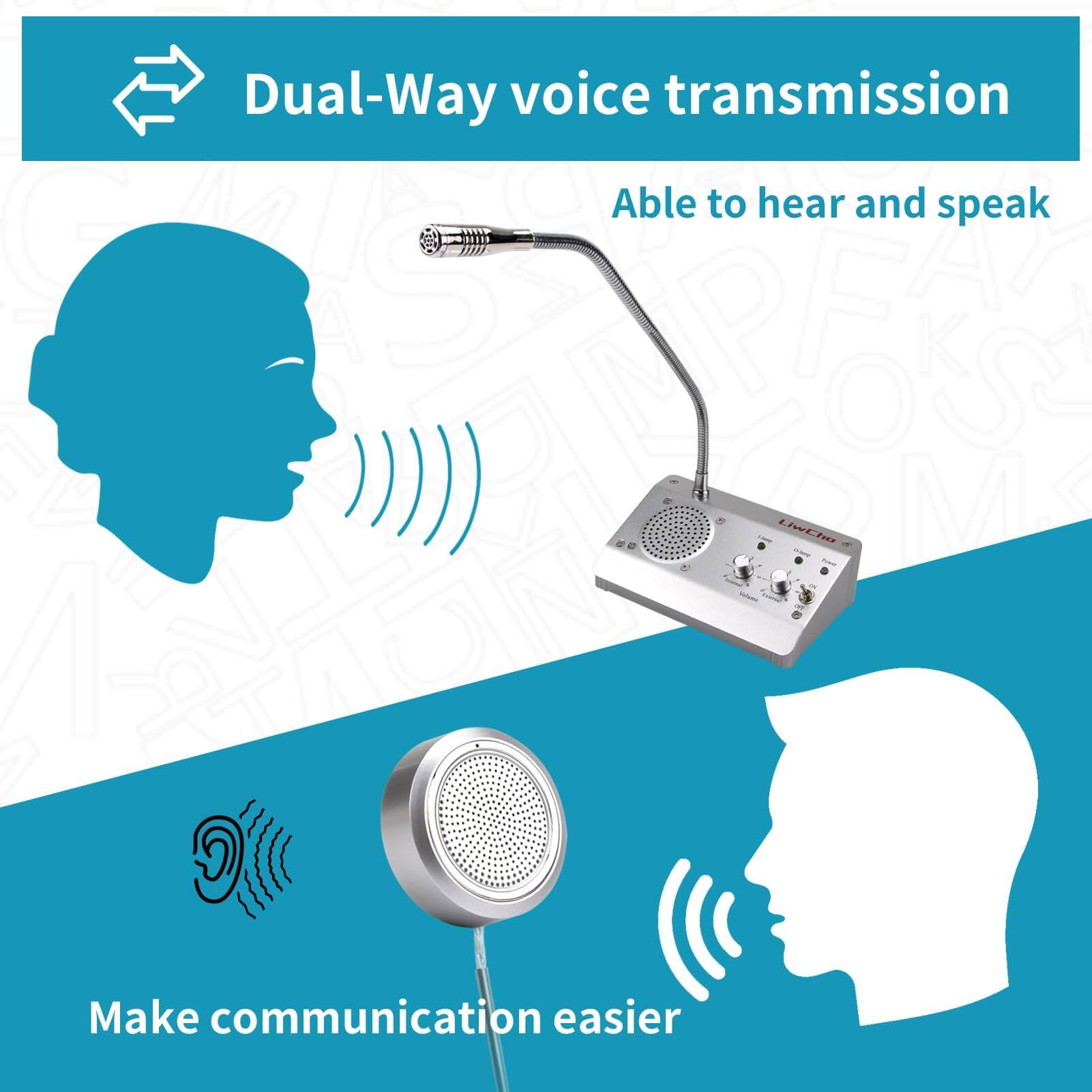 Dazzling Pops Dual way Window Intercom System High Power Microphone For ...