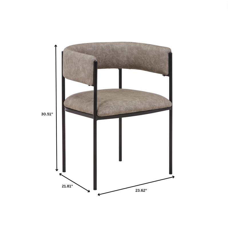 LeisureMod Cyril Modern Leather/Velvet/Suede Fabric U Shaped Dining ...