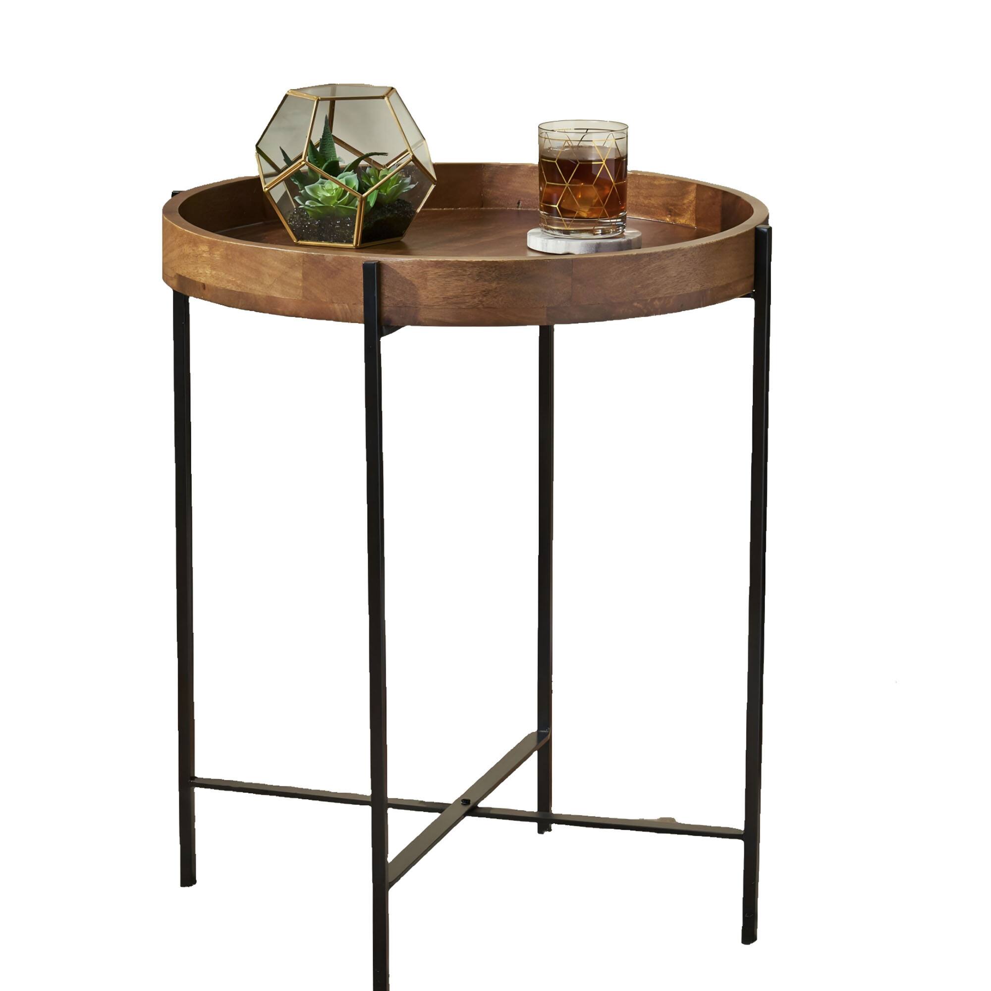 Round Ecooso - End Table, Modern Small Accent Table for Bedroom, Office ...