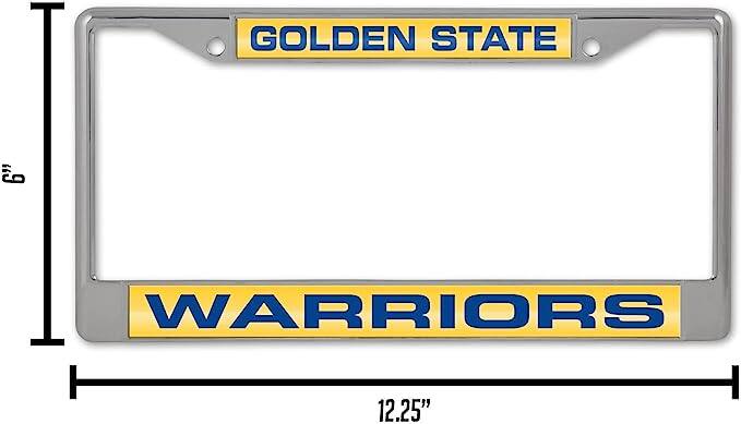 Rico Industries Golden State Warriors NBA (Set of 2) Chrome Metal Laser ...