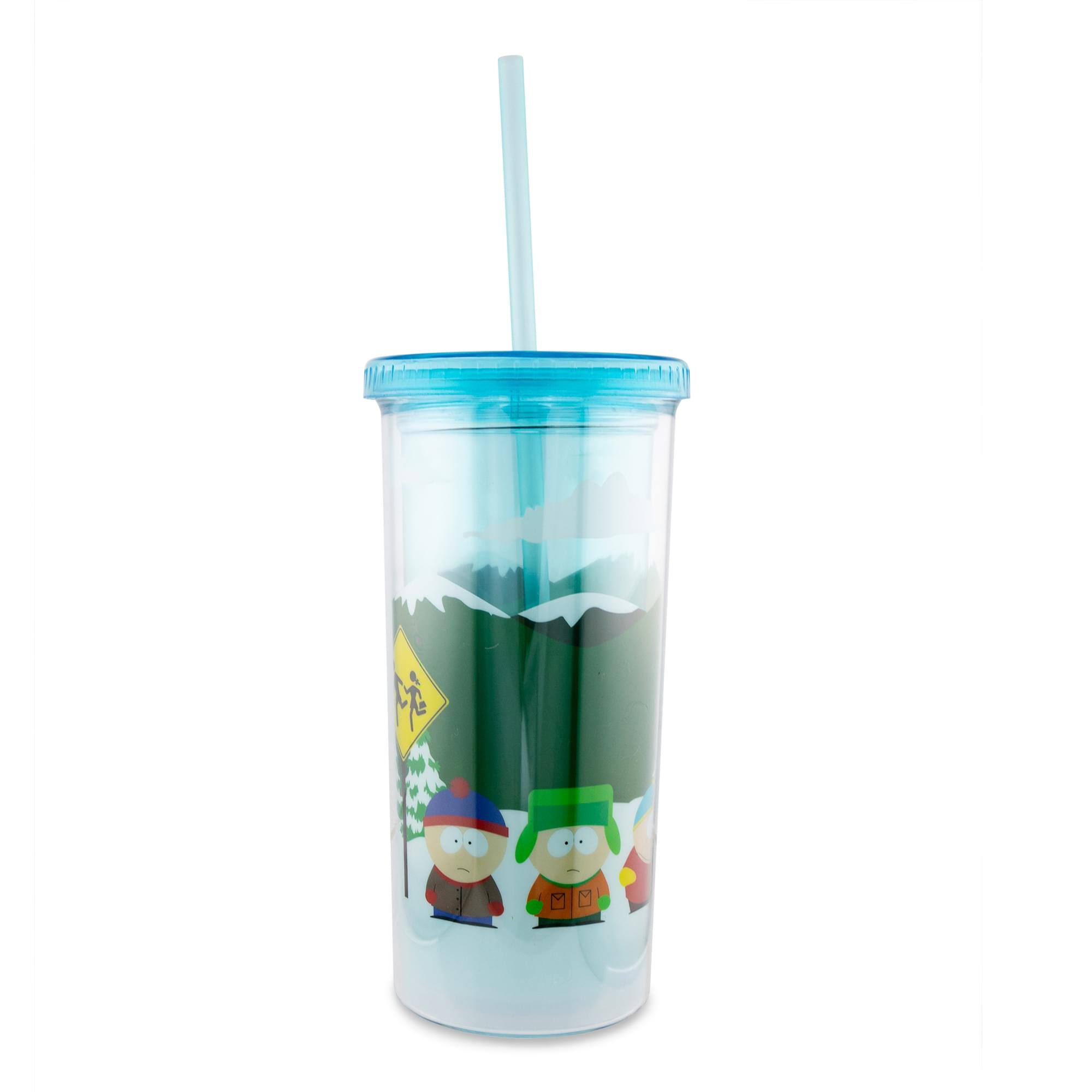 Silver Buffalo South Park Bus Stop Carnival Cup With Lid and Straw ...