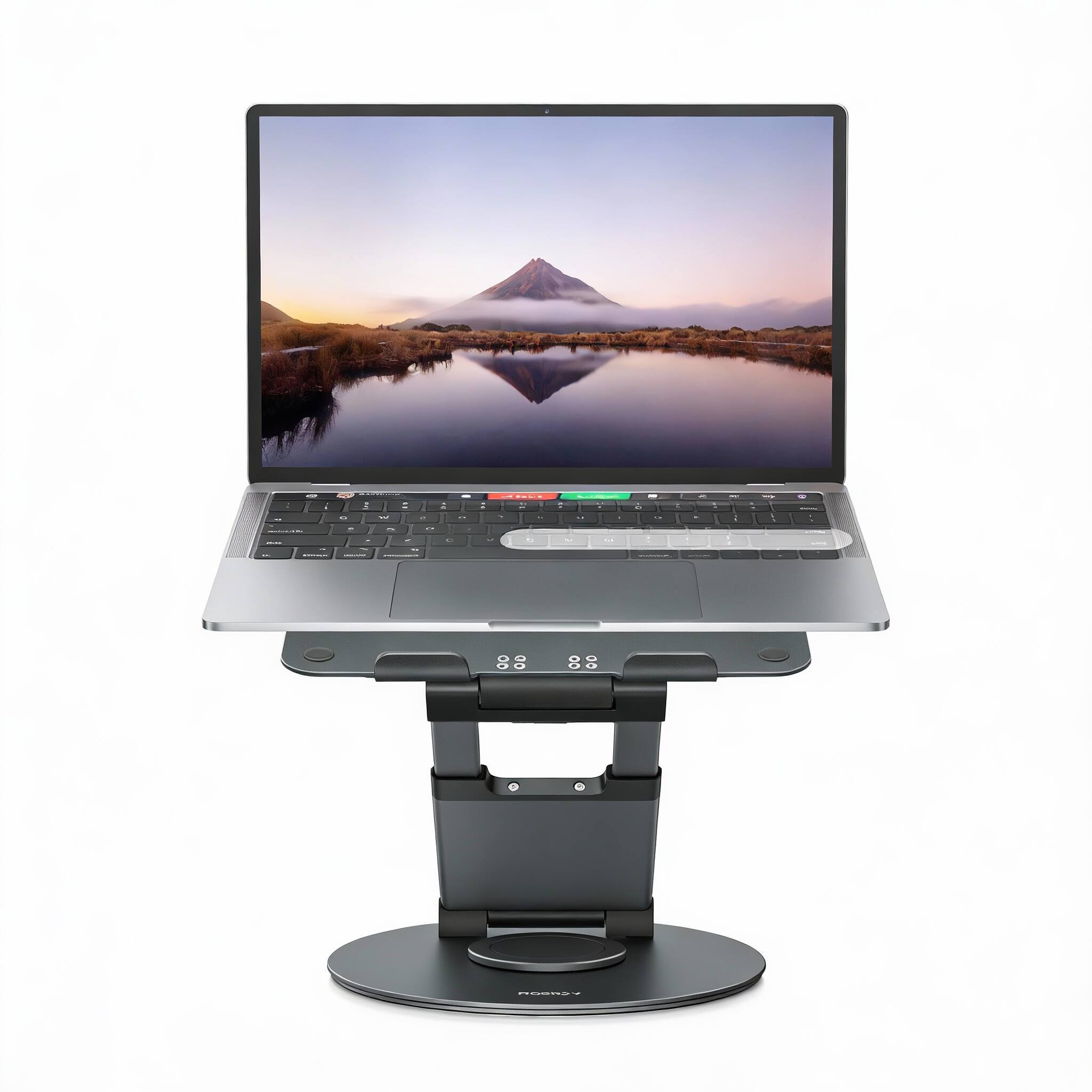 Frangdom Telescopic 360 Rotating Laptop Stand Adjustable Height Swivel Gray 10 17" 20" 22lbs ...