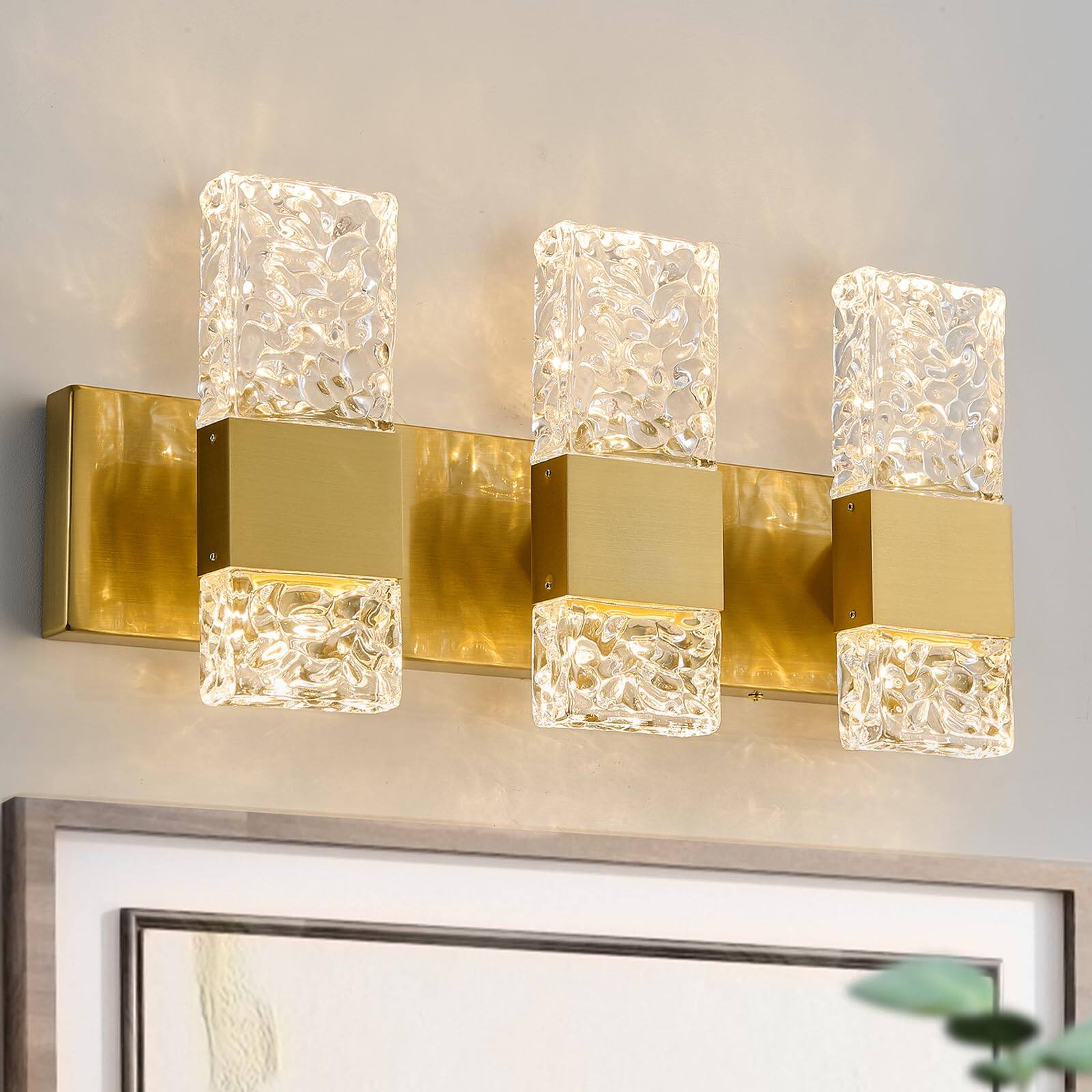 PO3TICJUNKI3 Bathroom Light Fixtures Crystal Vanity Over Mirror Modern ...