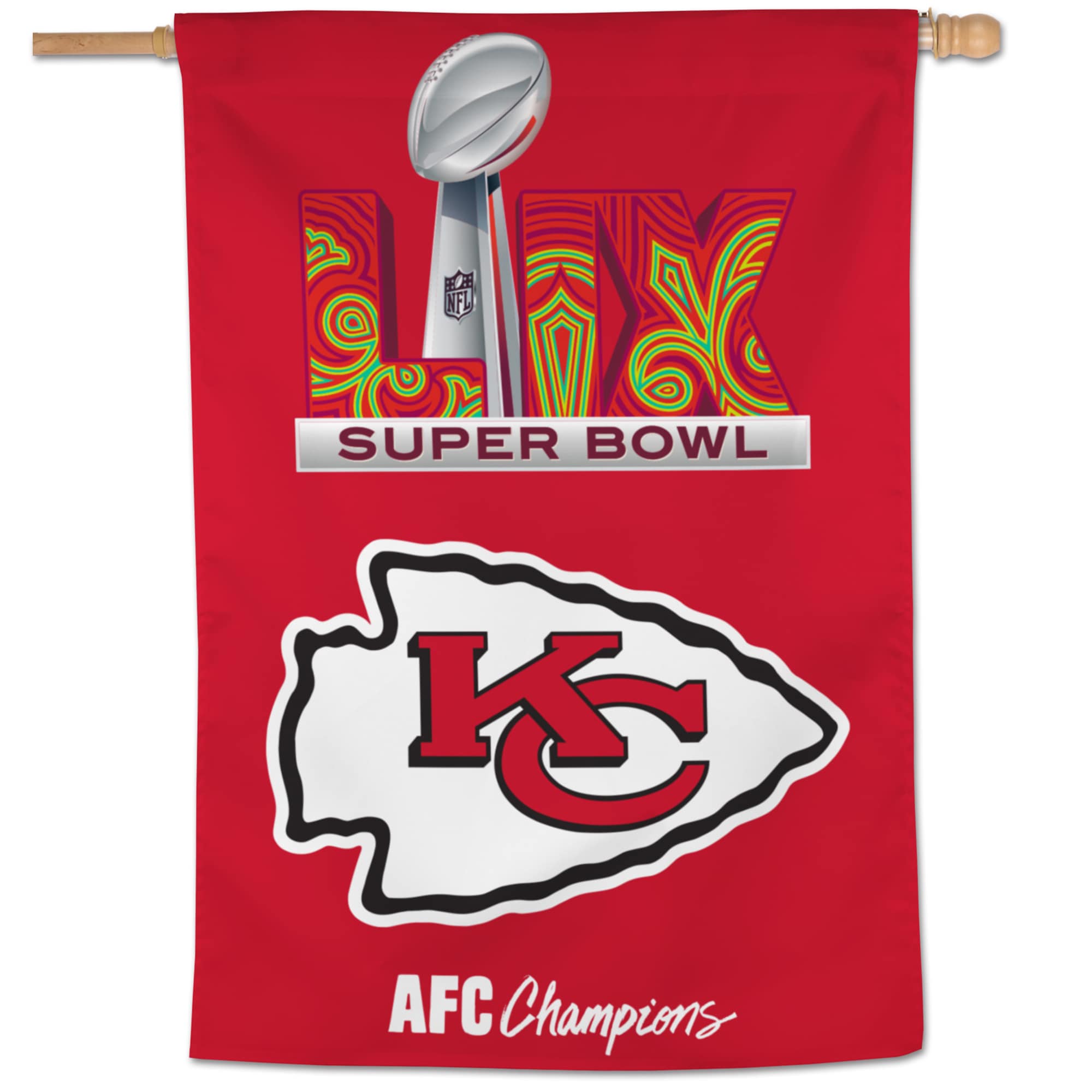 WinCraft Kansas City Chiefs 2024 AFC Champions 28" x 40" Single Sided ...