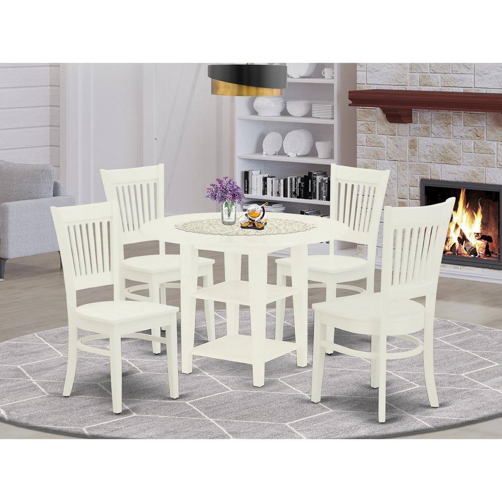 East West Furniture Dining Table Dining Chairs Brown BG2861293 - Best Buy