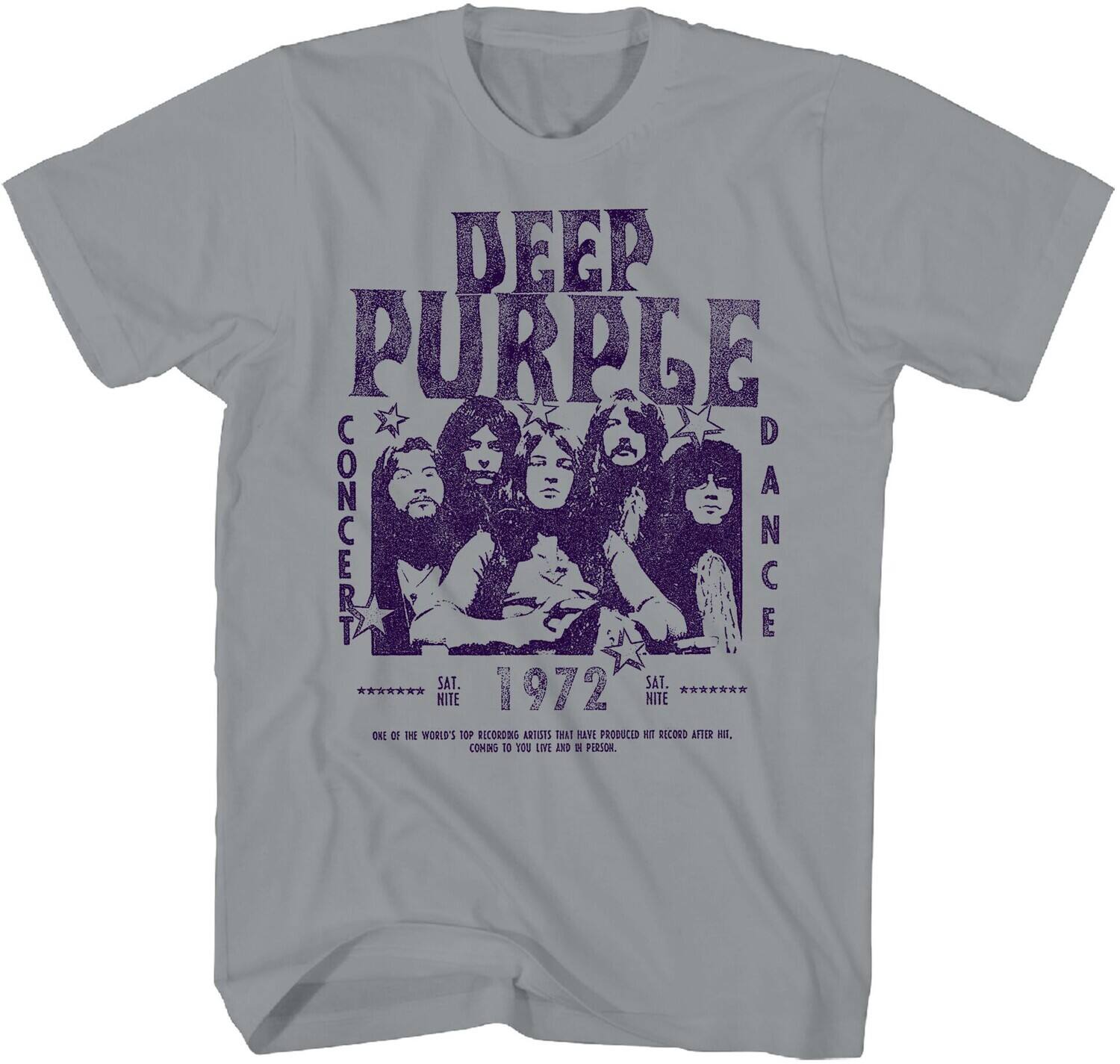 PopMarket Deep Purple Deep Purple Concert Dance 1972 T Shirt Large Gray ...