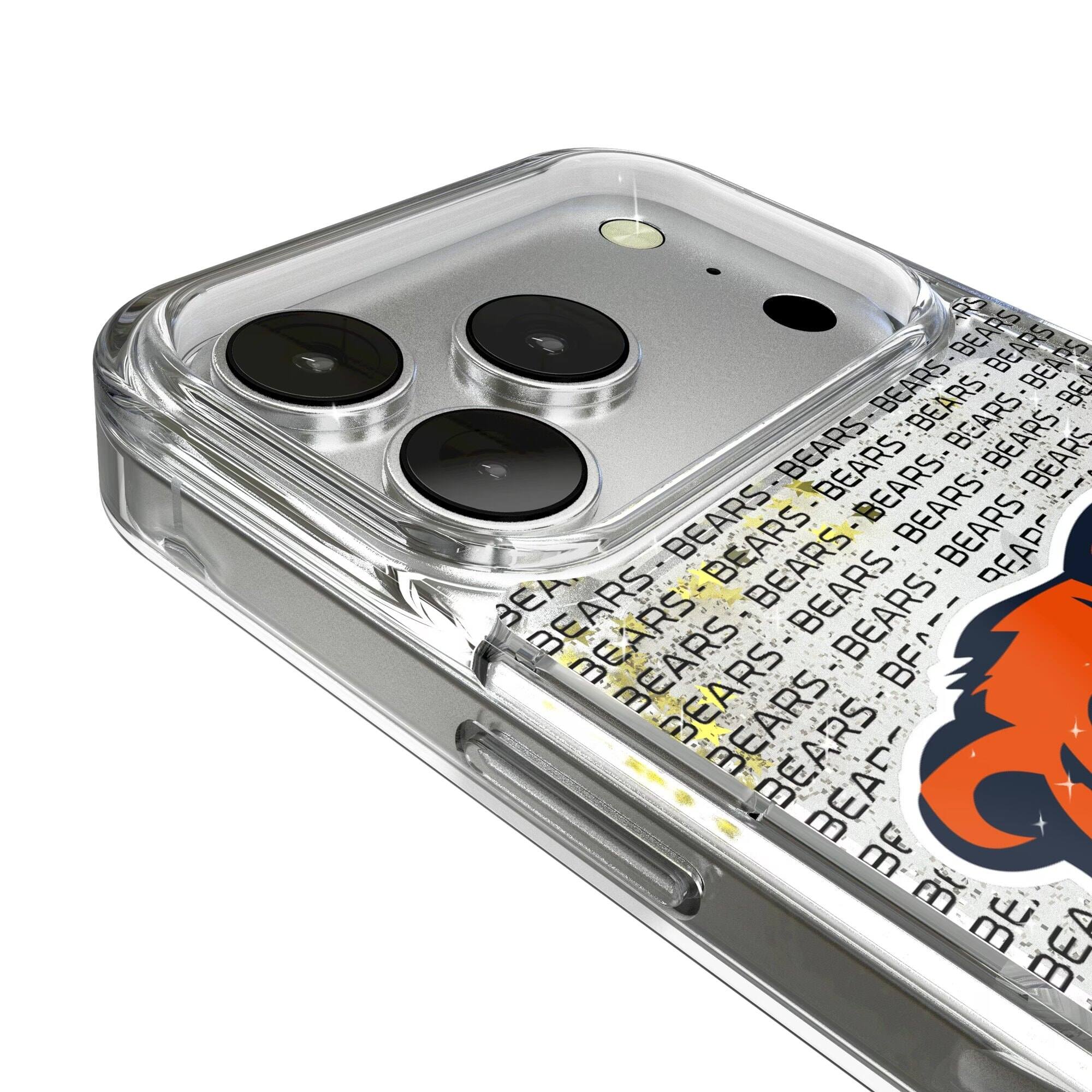 Keyscaper NFL Chicago Bears iPhone Text Backdrop Design Glitter Case 15 ...