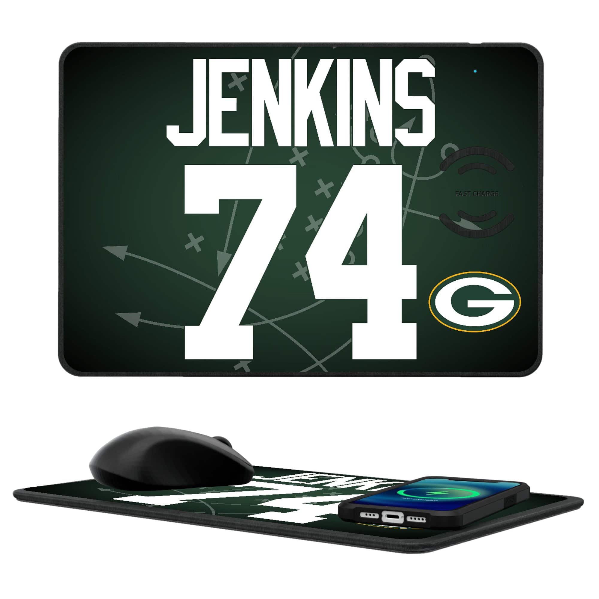 A&D Keyscaper - Elgton Jenkins Green Bay Packers Wireless Charger and ...