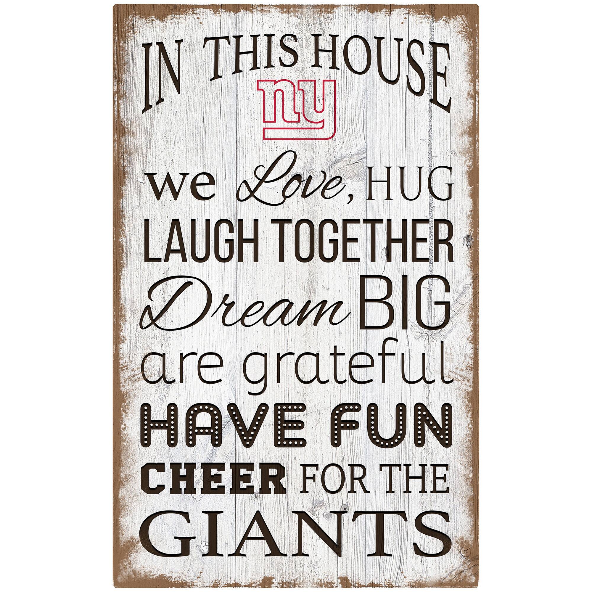 Fan Creations New York Giants 11'' x 19'' Team In This House Sign ...