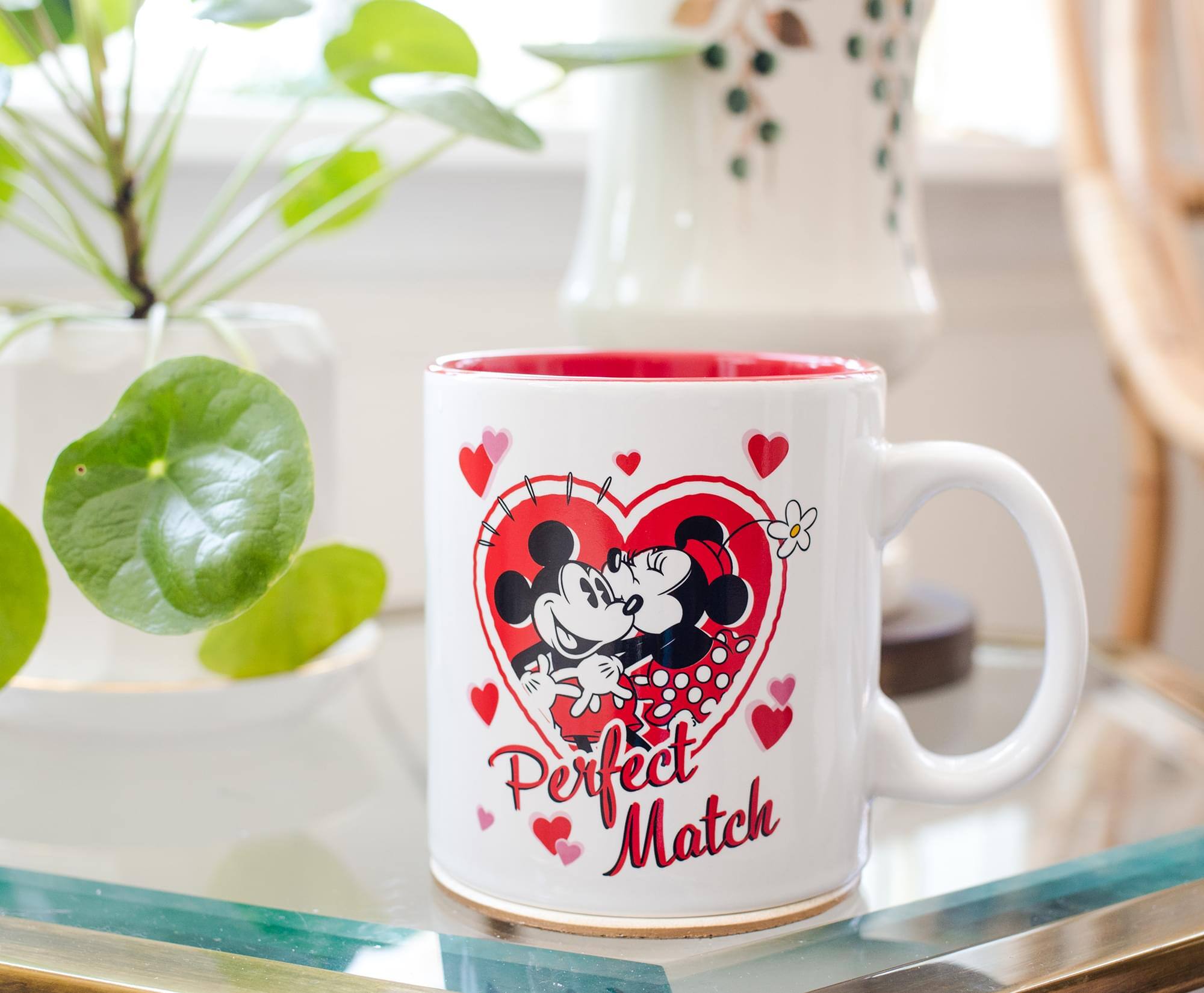 Silver Buffalo Mickey and Minnie Mouse "Perfect Match" Ceramic Coffee ...