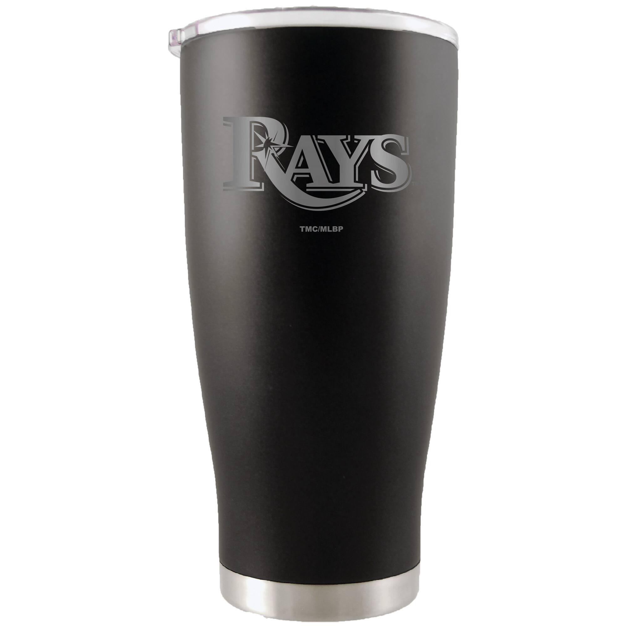The Memory Company Tampa Bay Rays 20oz. Etched Team Logo Tumbler Black ...