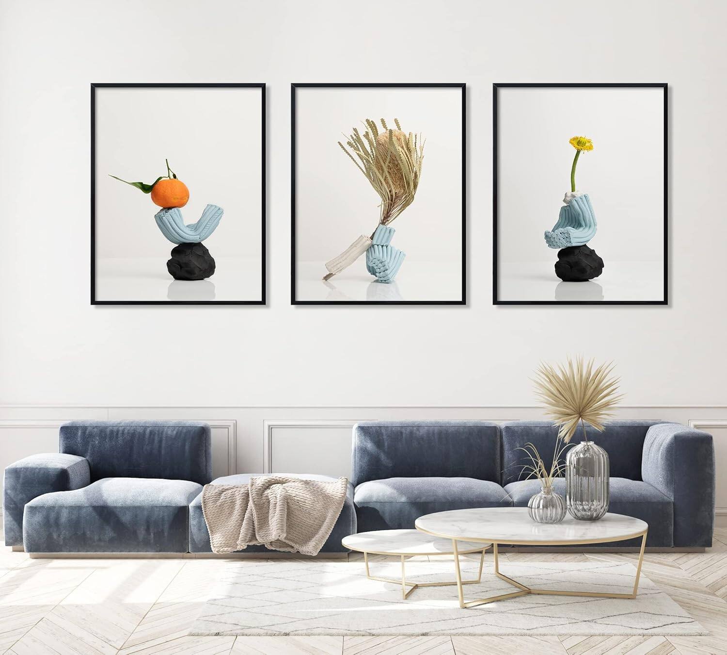 blue 16x20 Frames, 16x20 Picture Frames 3 Pack for Wall,Picture Poster ...