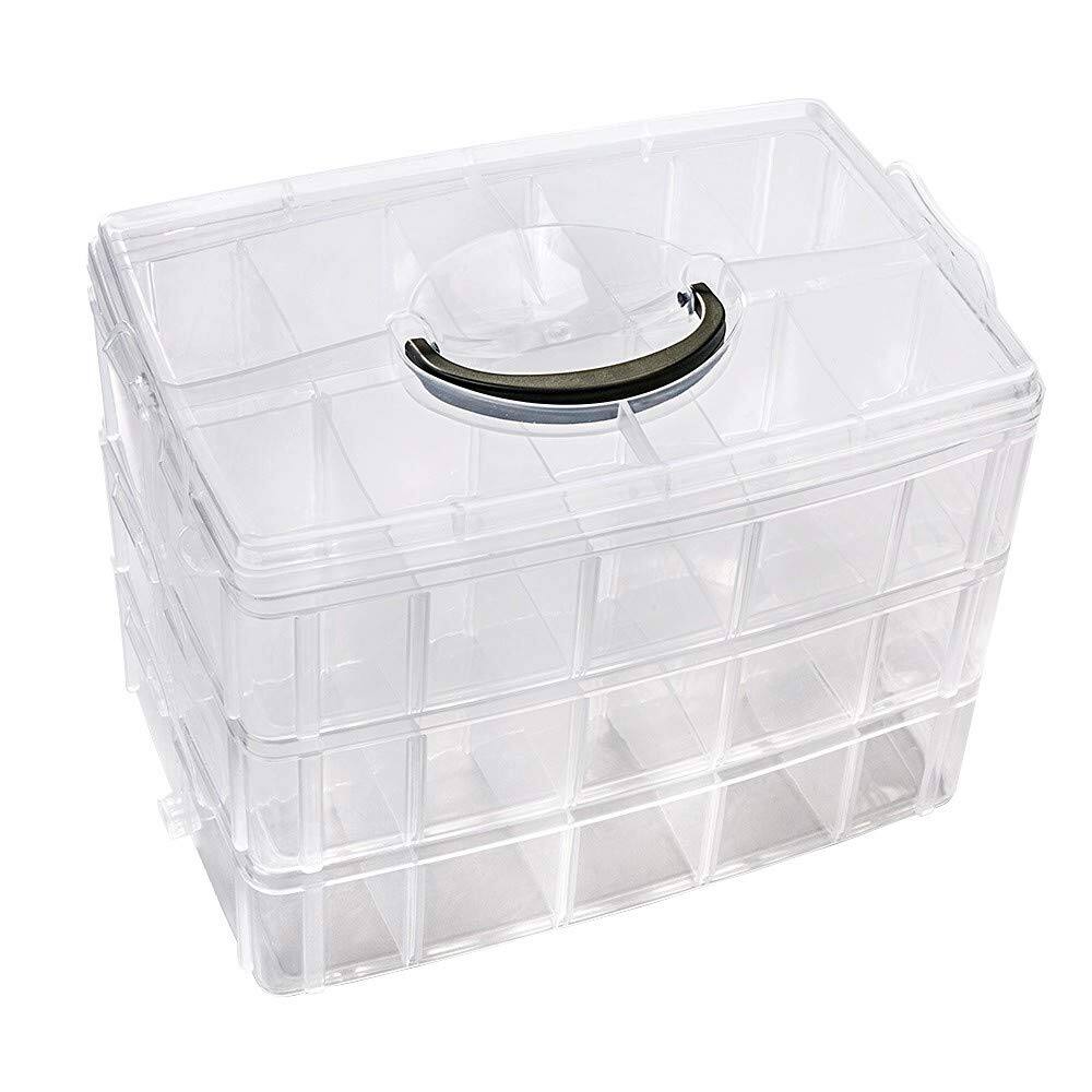 Paradigms Interiors 3 tier Demountable Plastic Box Organizer Storage ...