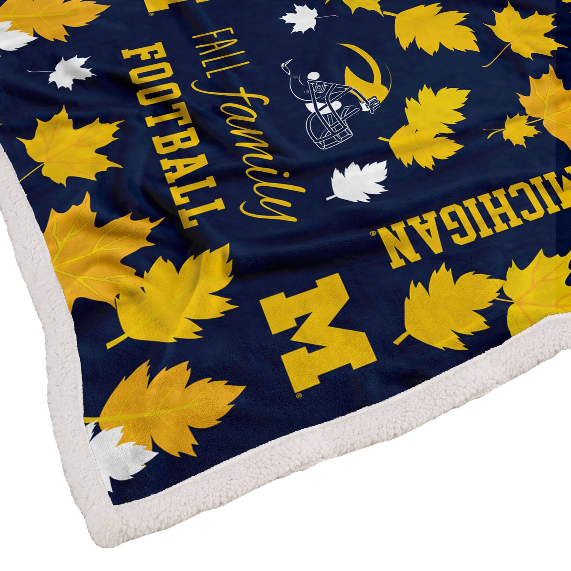 Pegasus Michigan Wolverines 60" x 70" Fall, Family & Football Flannel ...