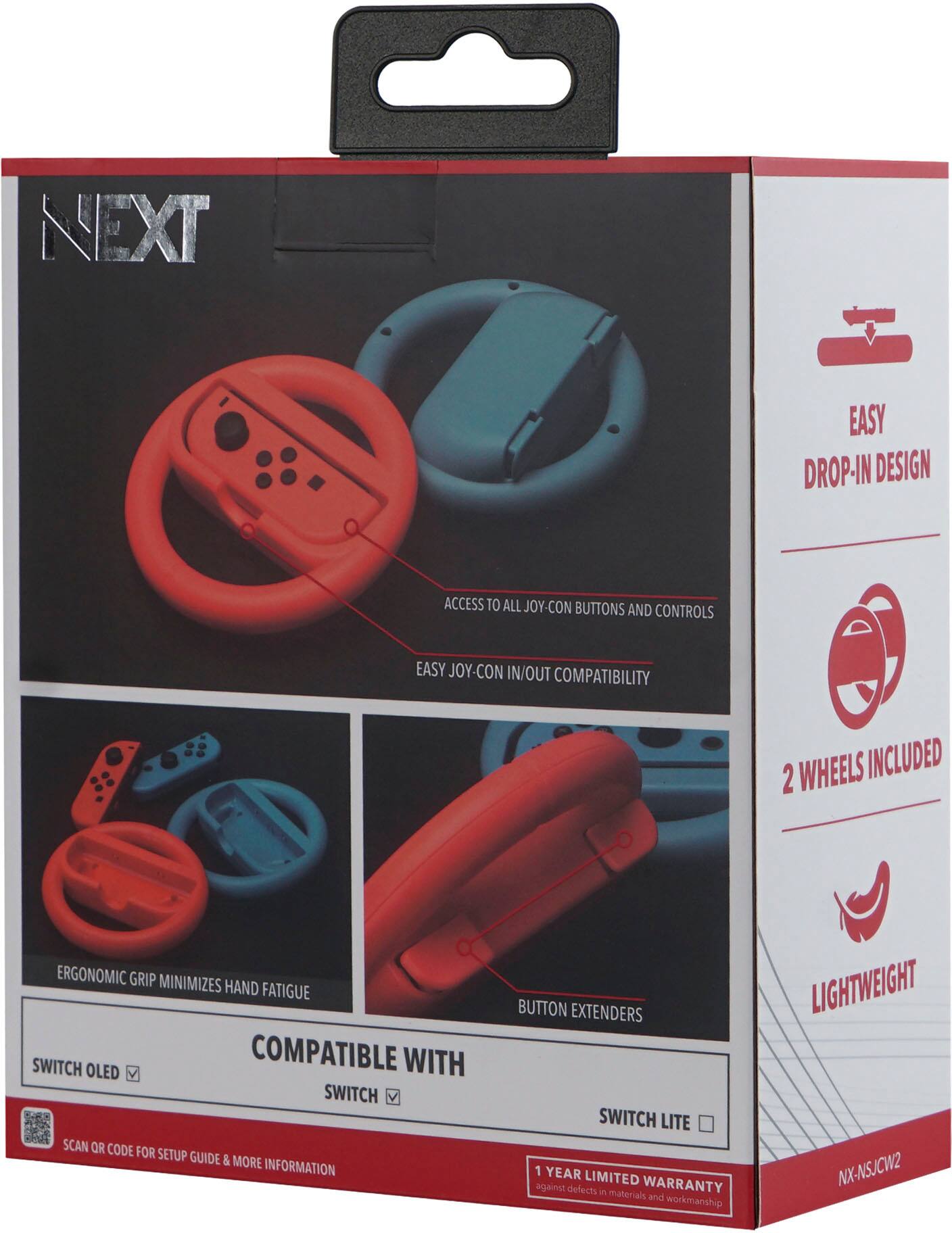 NEXT Joy Con Racing Wheel Two Pack For Nintendo Switch & Switch OLED ...