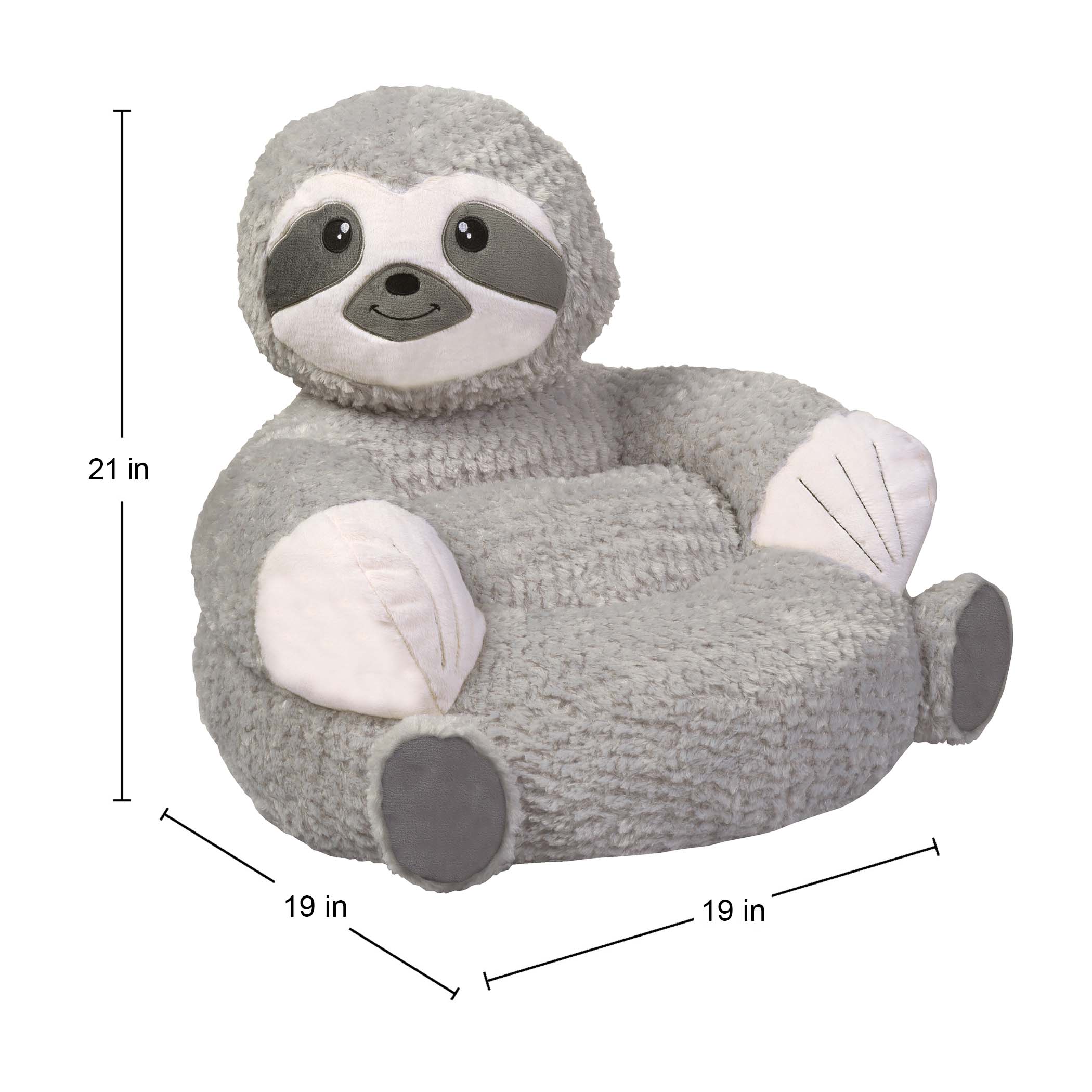 Best Buy: Trend Lab Toddler Plush Sloth Character Chair Gray 103406
