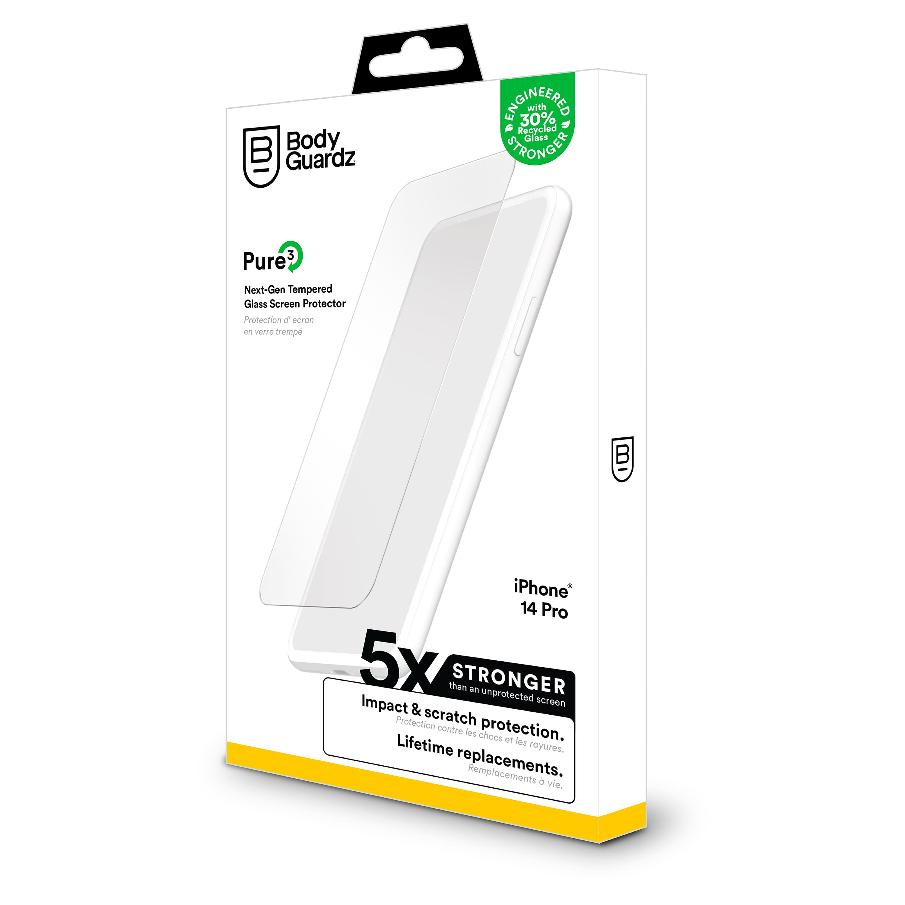 Best Buy: BodyGuardz Pure 3 Glass Screen Protector for Apple iPhone 14 ...