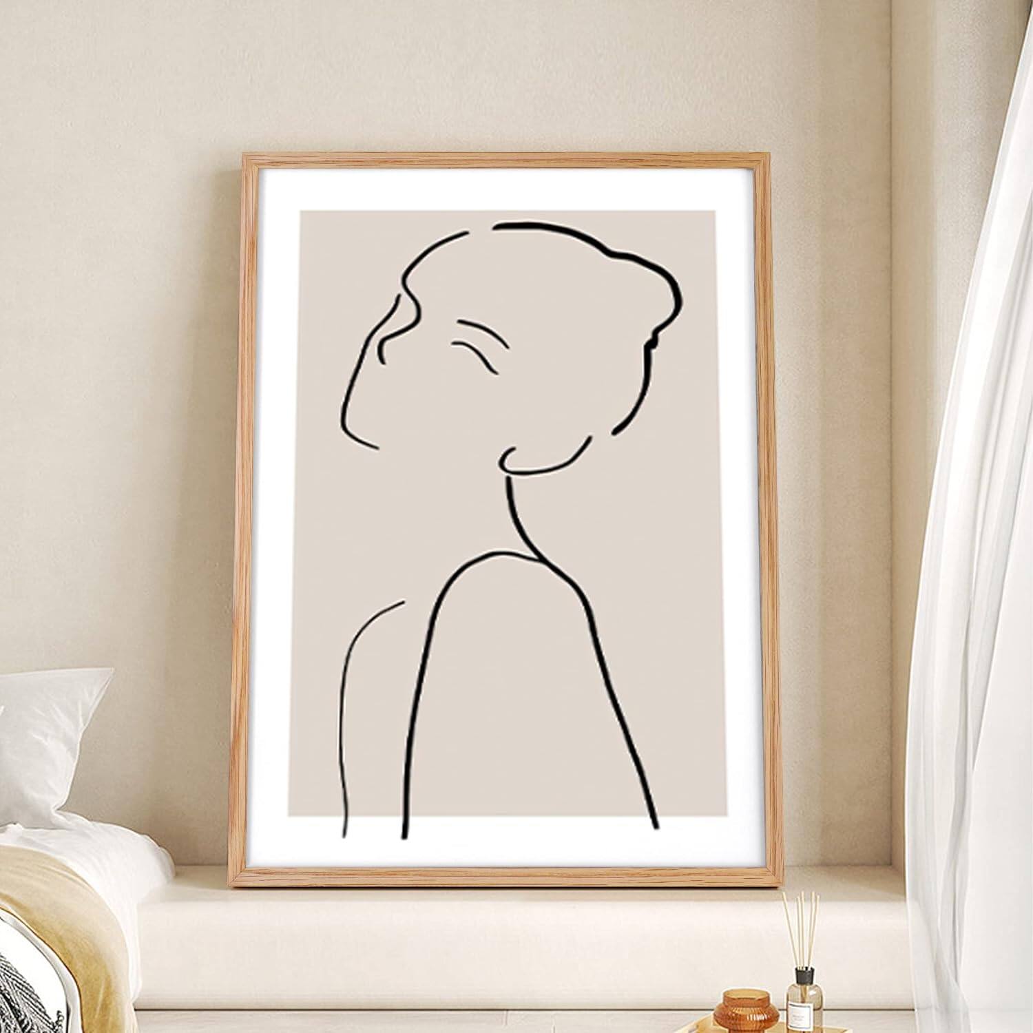 blue 18x24 Picture Frame, Solid Oak Wood 18 x 24 Frame for Wall, 18 by ...