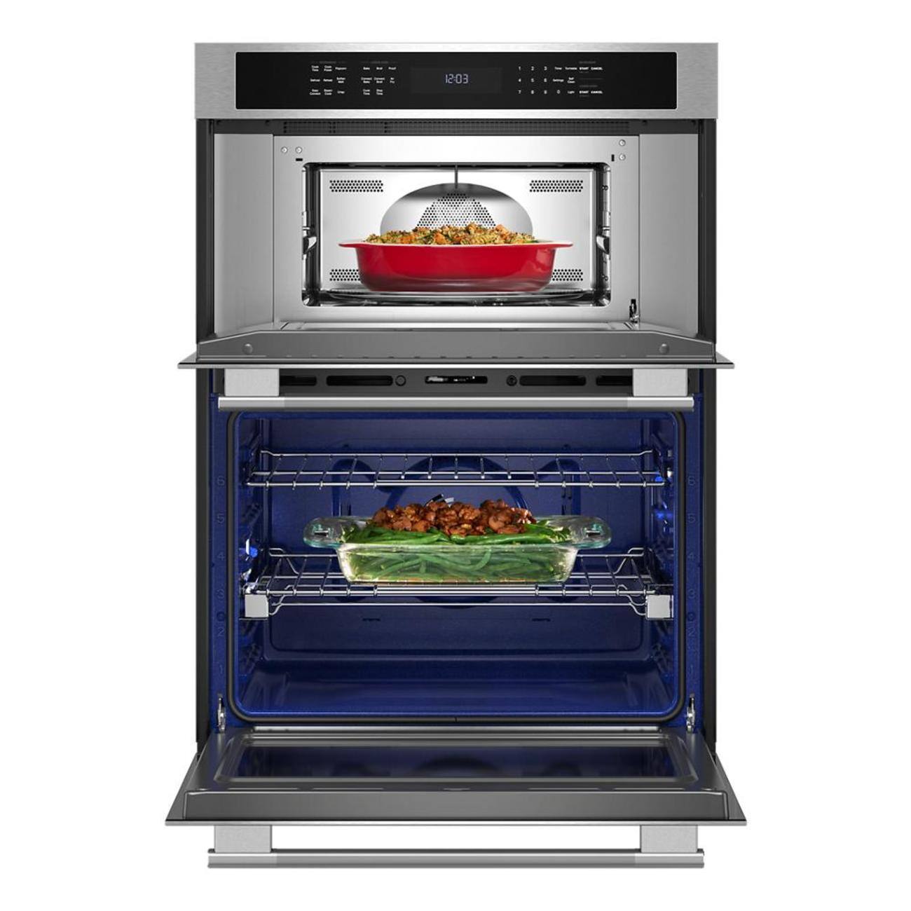 KitchenAid 30" Built In Electric Convection Combination Wall Oven with ...