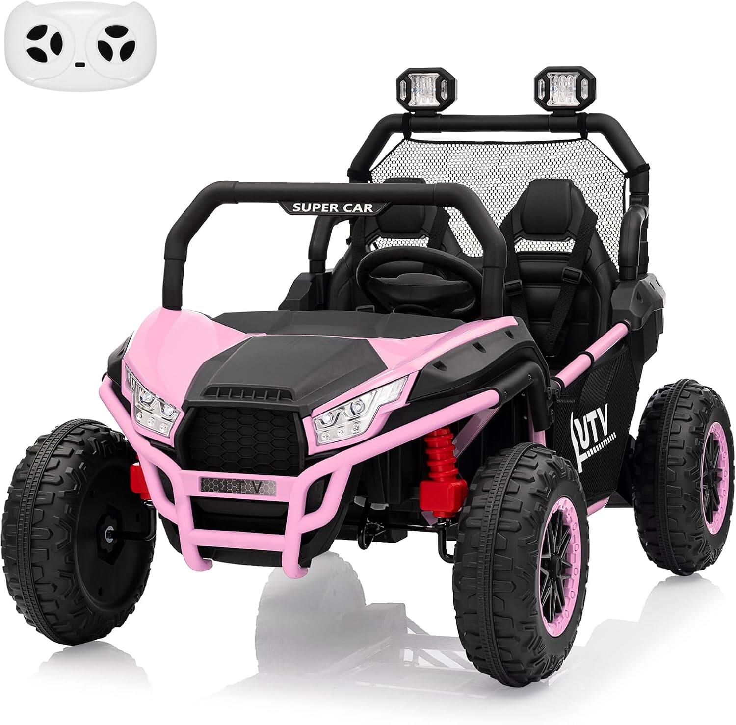 Babevy 2 Seater 24V Ride On UTV Car for Kids, 400W Motors, Electric Off ...