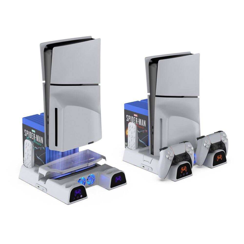 Dobe TP5 3532B PS5/PS5 Slim Stand and Multifunctional Cooling Station ...