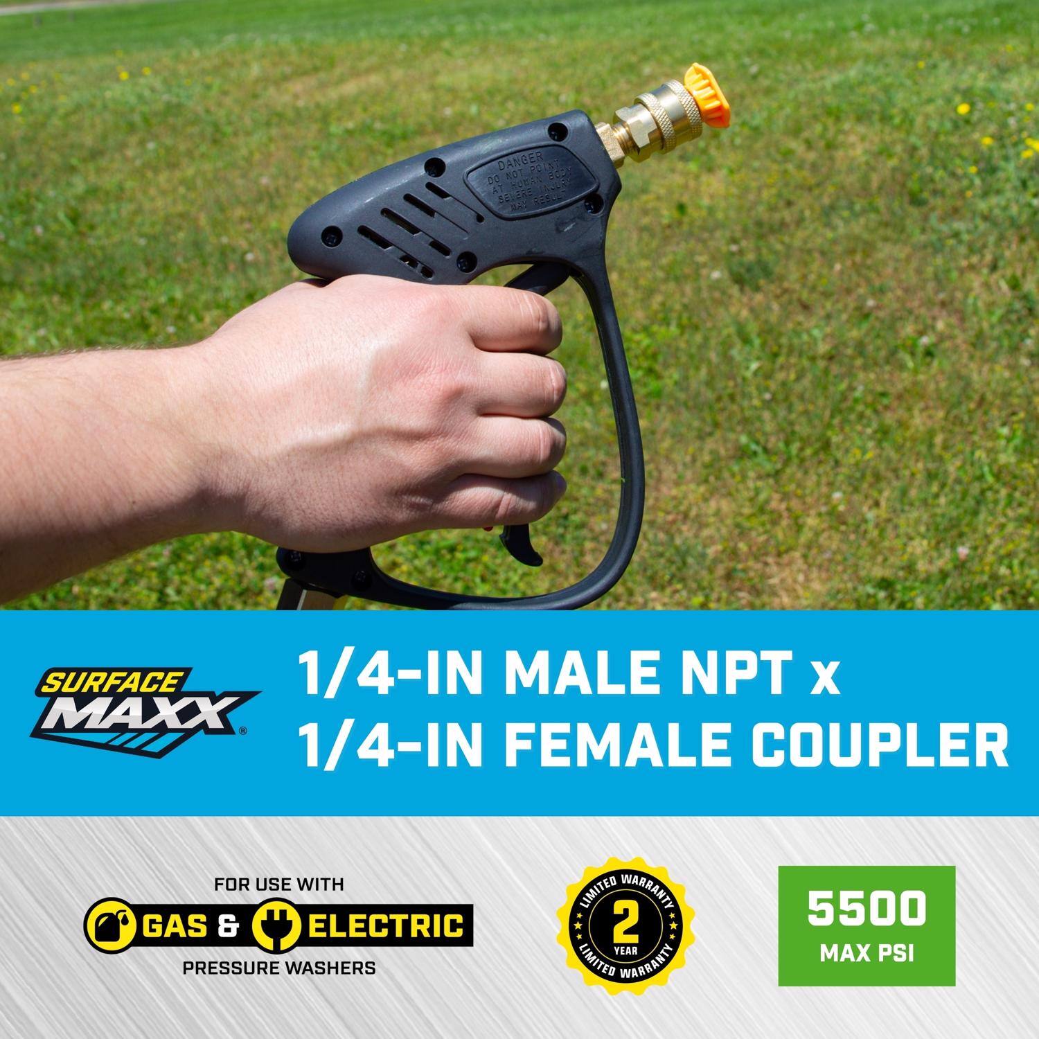 SurfaceMaxx 1/4 in Male NPT x 1/4 in Female Quick Connect Coupler 5500 ...