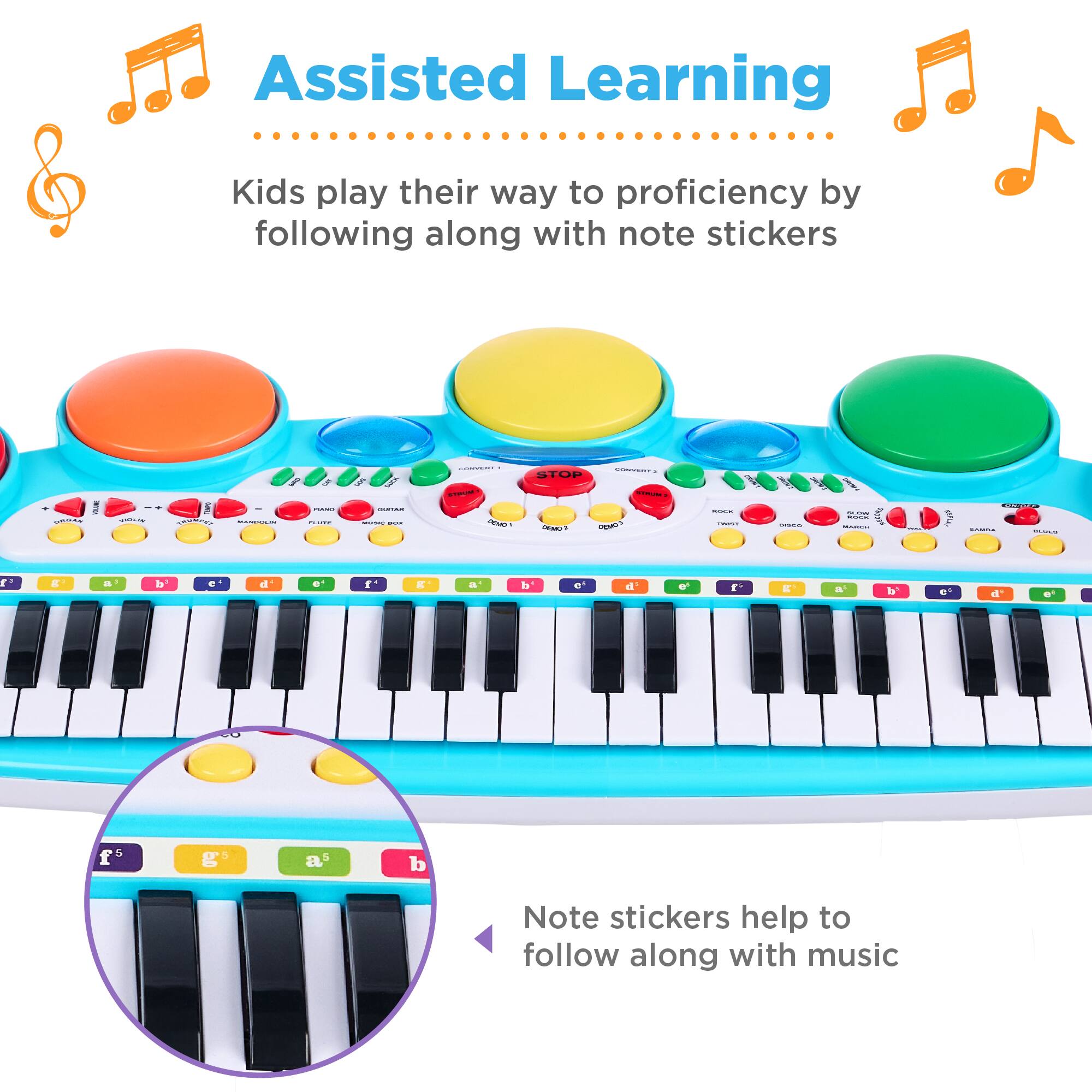 Best Choice Products 37 Key Kids Electronic Piano Keyboard w/ Multiple ...