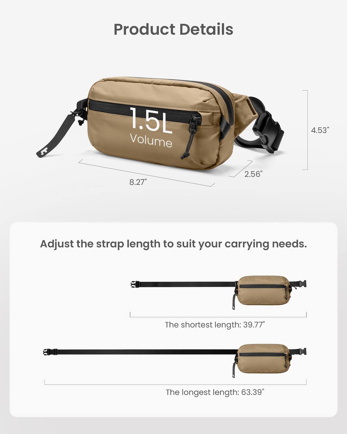 tomtoc Aviator-T33 Chest Bag Tote, 1.5L Sling Bag with RFID Blocking, Crossbody Bag for Men and ...