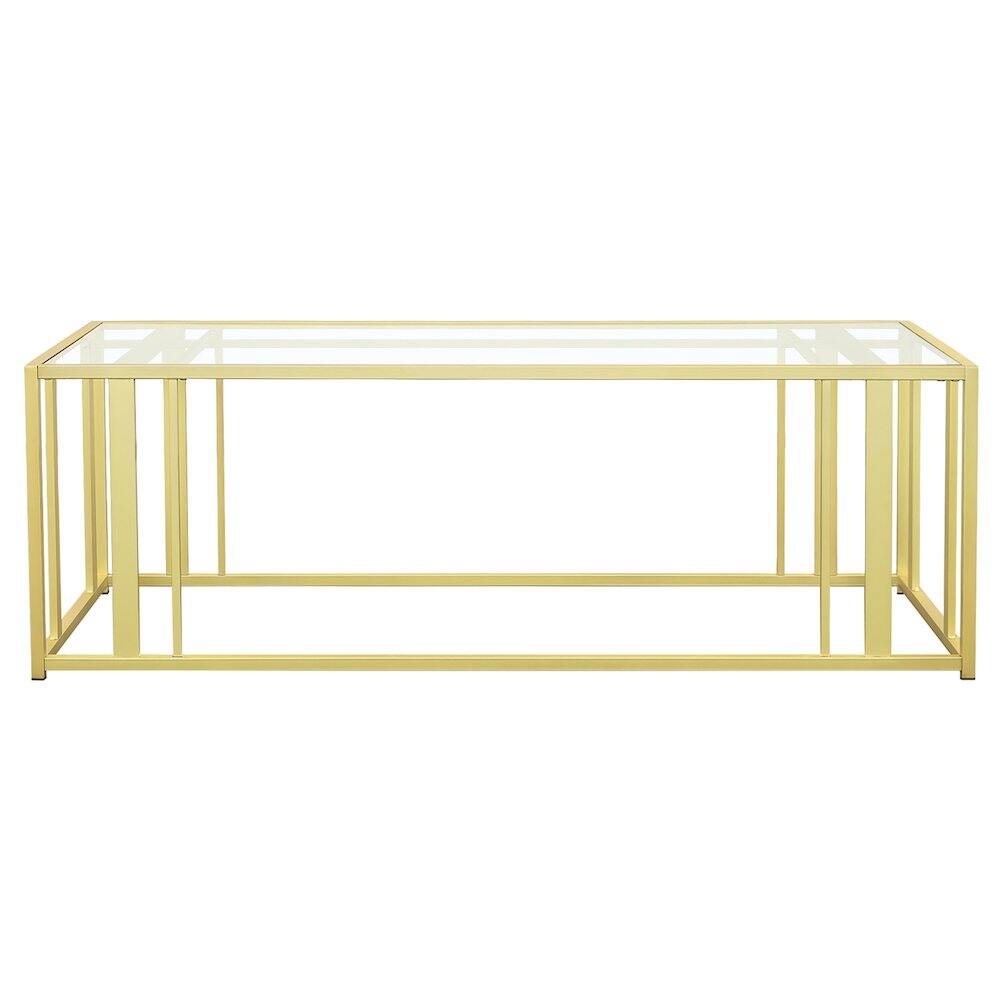 Coaster Co. of America Adri Rectangular Glass Top Coffee Table Matte ...