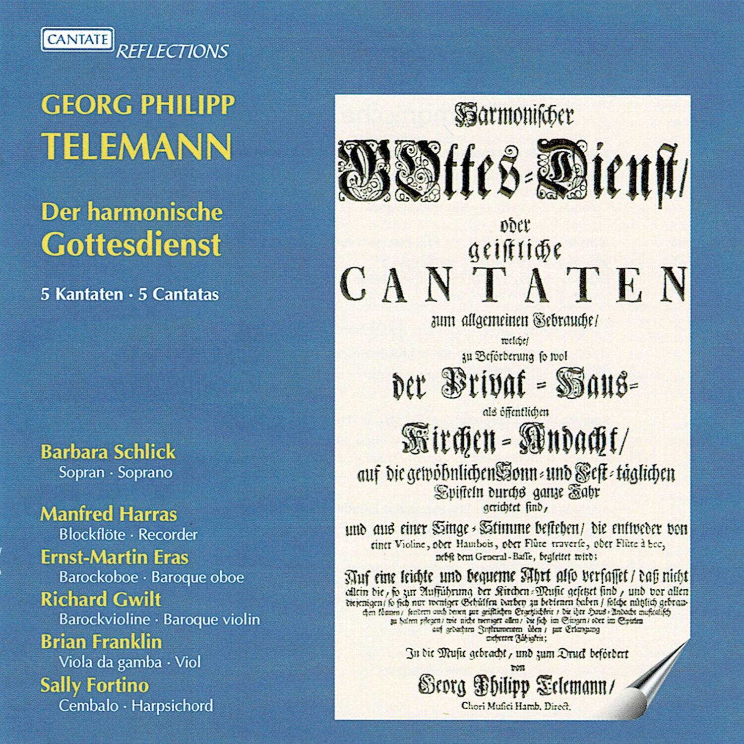 Barbara Schlick Der harmonische Gottesdienst – 5 cantatas COMPACT DISCS ...