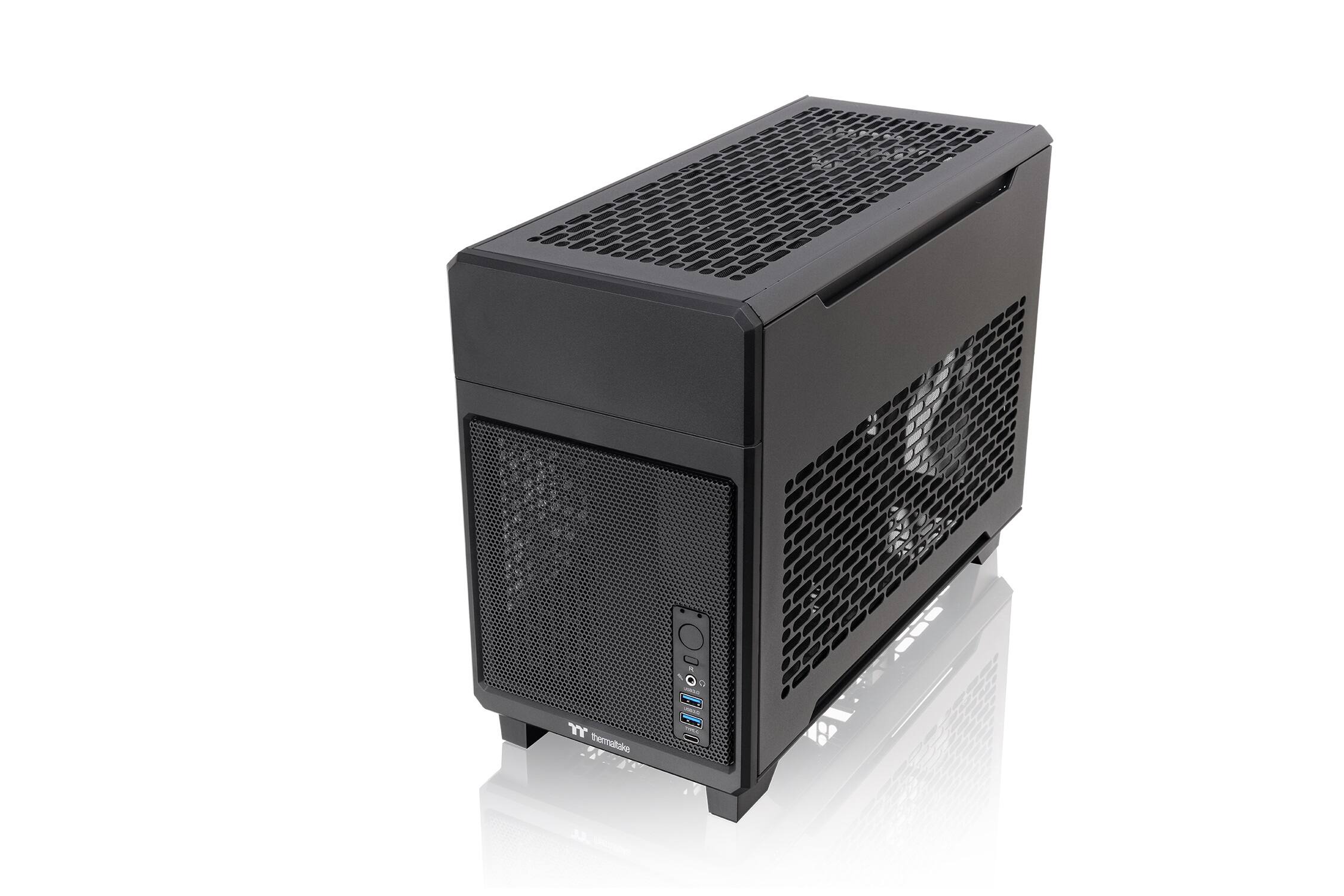 Thermaltake TR100 SFF mITX Mini Tower PC Case with PCIe 4.0 Riser Cable ...