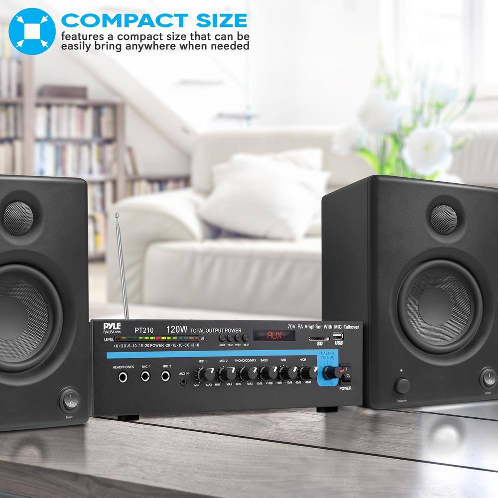 PYLE Microphone PA Mono Amplifier Black PT210 - Best Buy