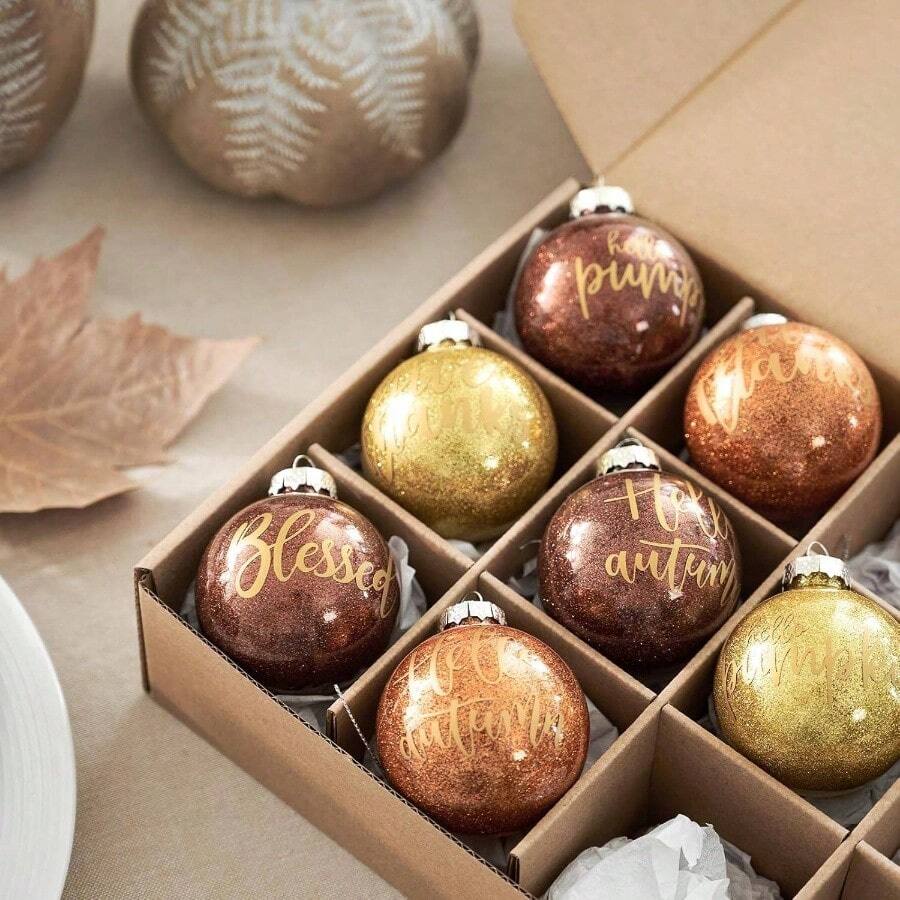 Live At Space 12PCS Thanksgiving Hanging Ball Ornaments 2 36 Inch Fall ...