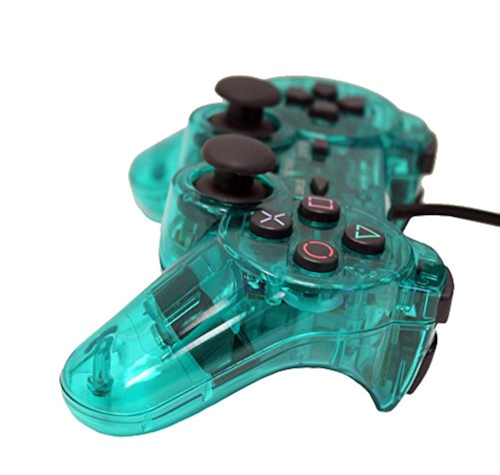 Mars Devices Transparent Controller for Playstation PS1 PS2 Teal Green - Best Buy