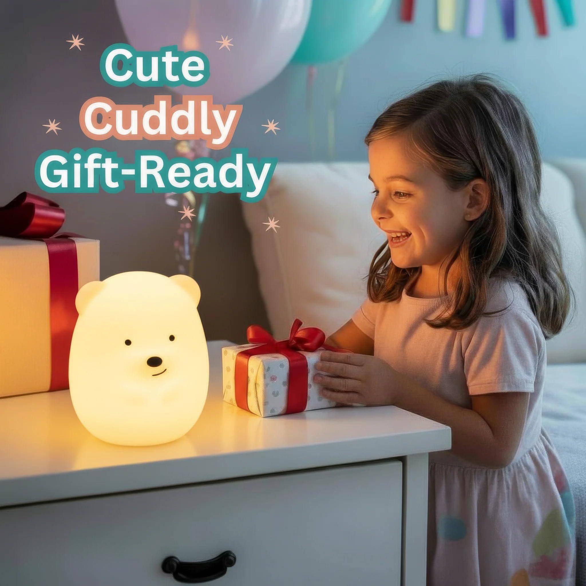 COTTAGE Benny The Bear Squishy Silicone Night Light For Cute With ...