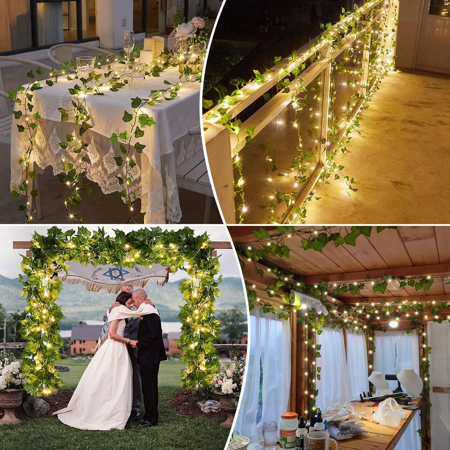 Auledio LED Fairy Lights Ivy Artificial 2 m 20 LED Ivy Fairy Lights ...