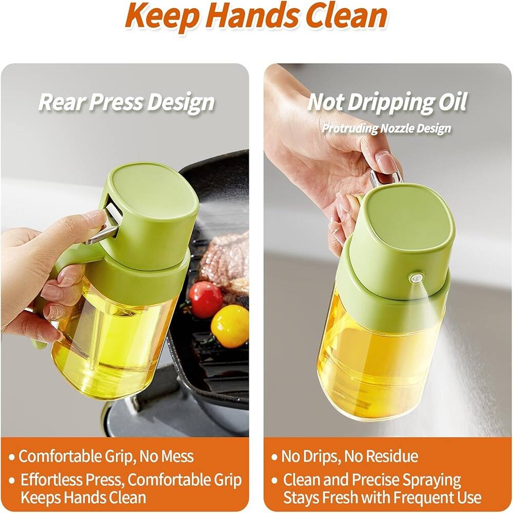 Schertz Mini Oil Sprayer, 6.8oz Green Food Grade Bottle for Cooking ...