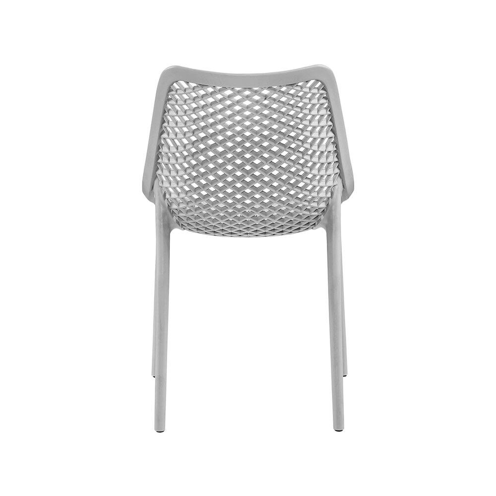 Meridian Furniture Mykonos Grey Outdoor Patio Dining Chair, Set of 4 ...